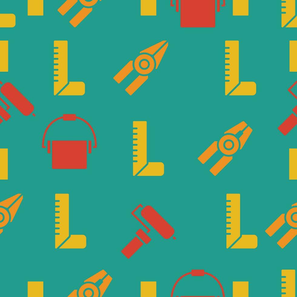 Vector pattern background motif icon tools flat color.seamless ...