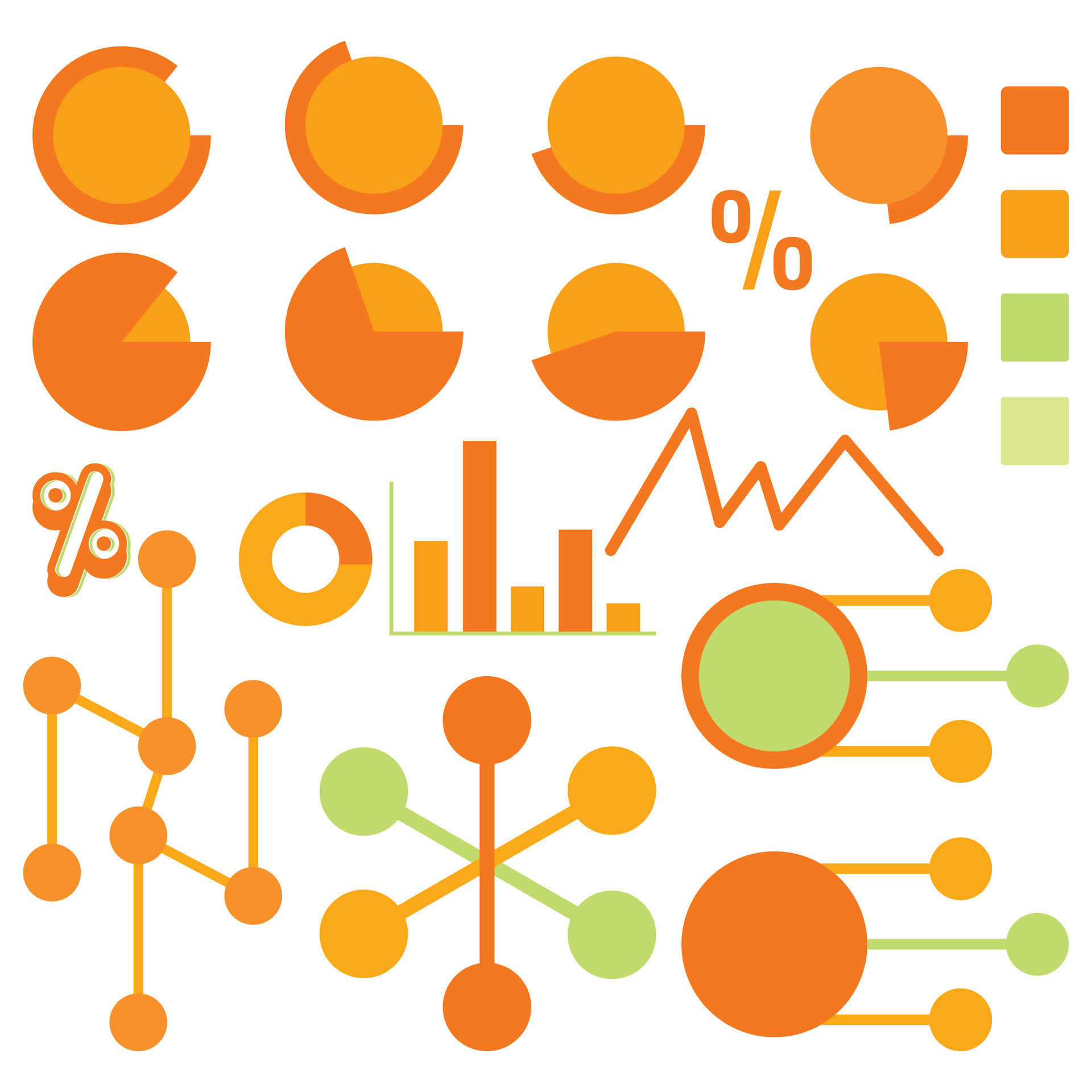 Statistics icon set. Containing data, web statistics, survey ...