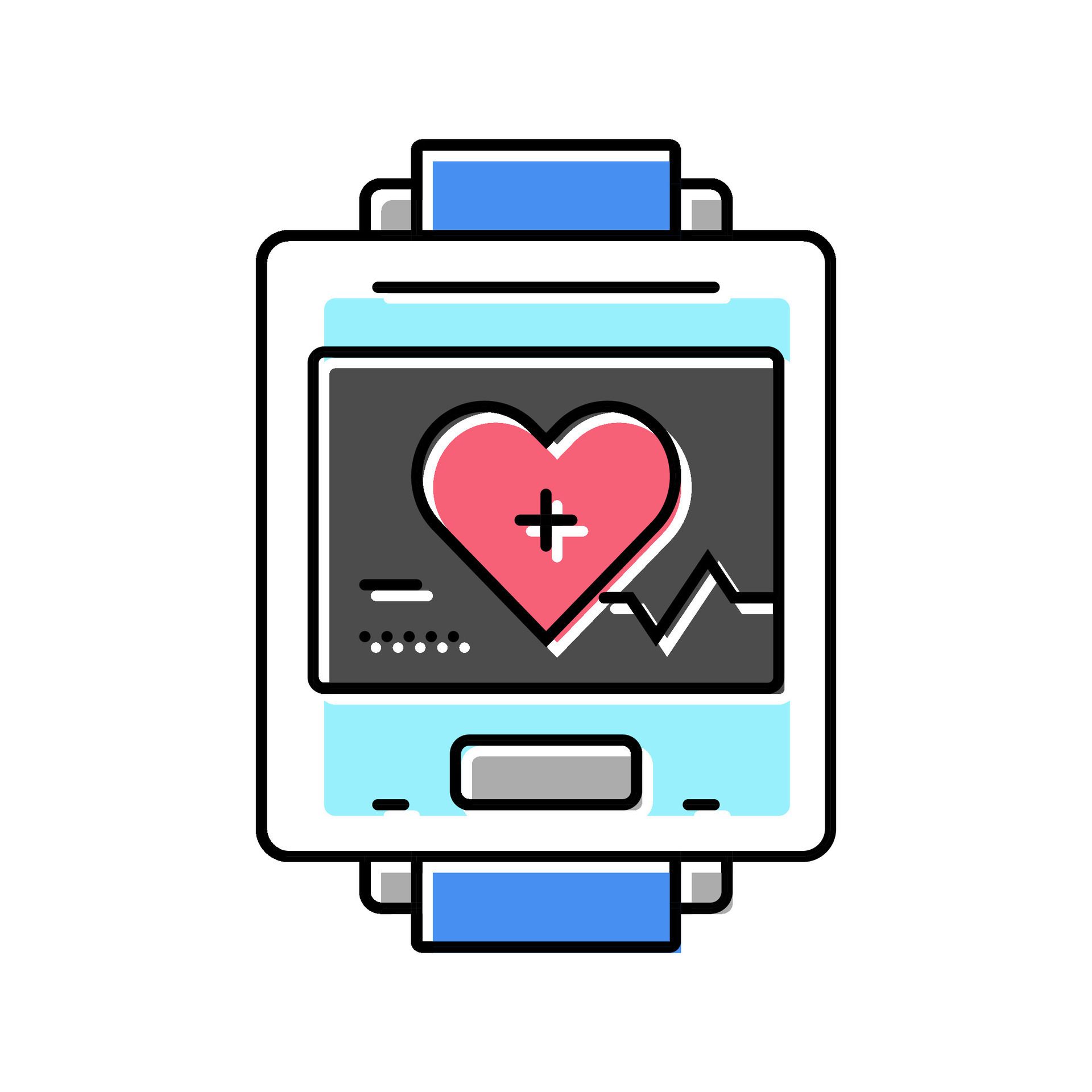 wearable medical device biomedical color icon vector illustration ... wearable medical device biomedical color icon vector illustration ...