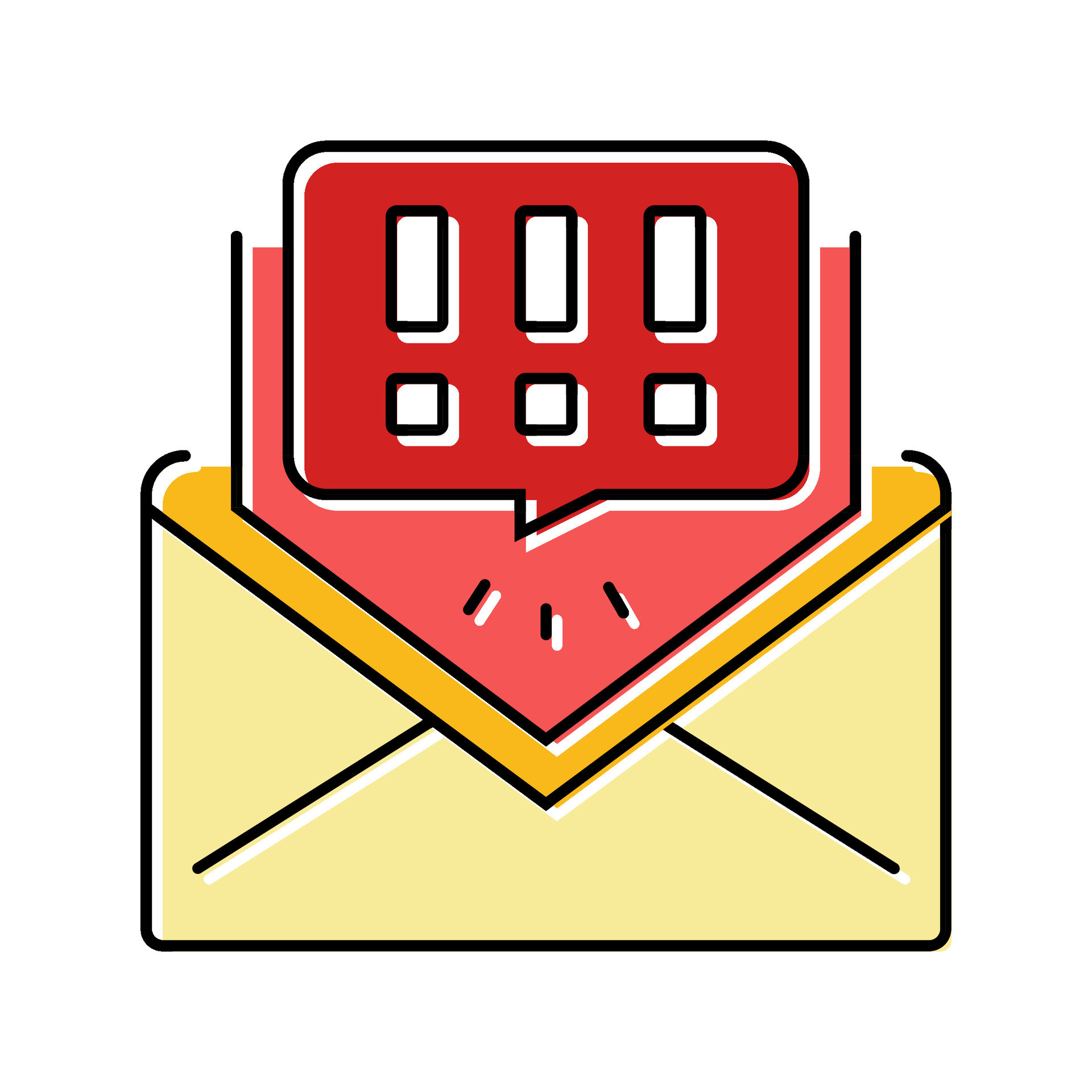 alert message color icon vector illustration 35453070 Vector Art at ...
