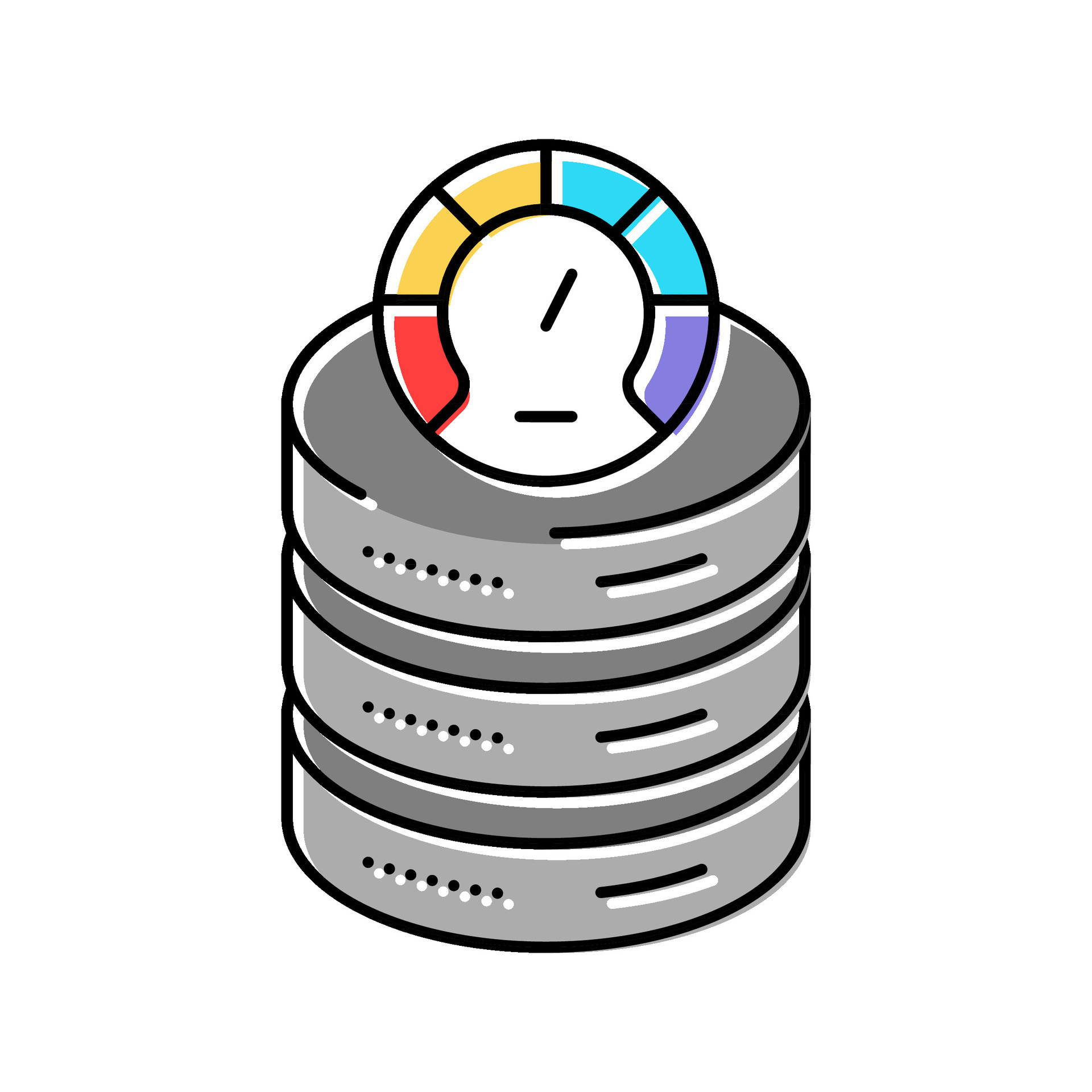 Database Performance Color Icon Vector Illustration 35453472 Vector Art