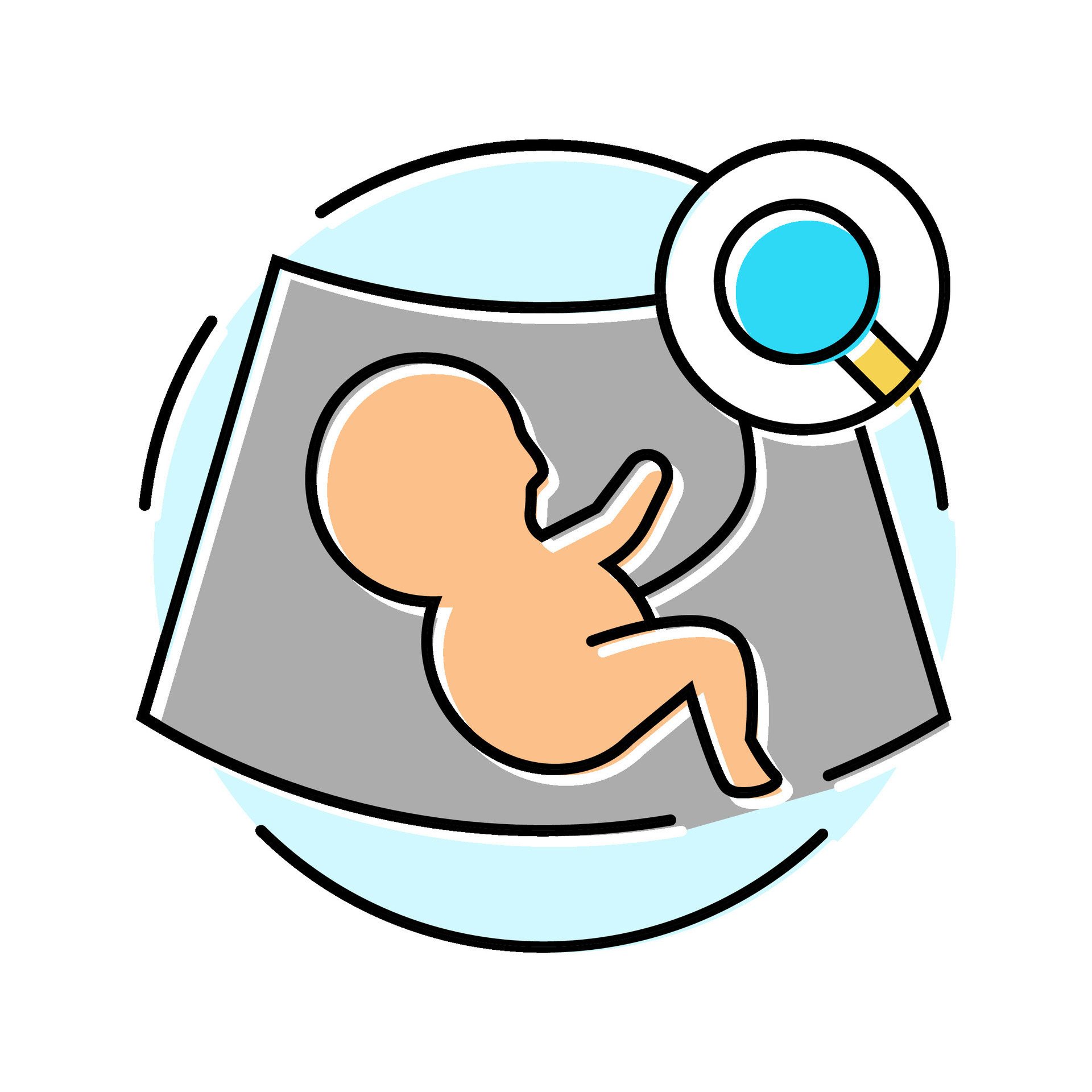 Fetal Monitoring Gynecologist Color Icon Vector Illustration 35453525