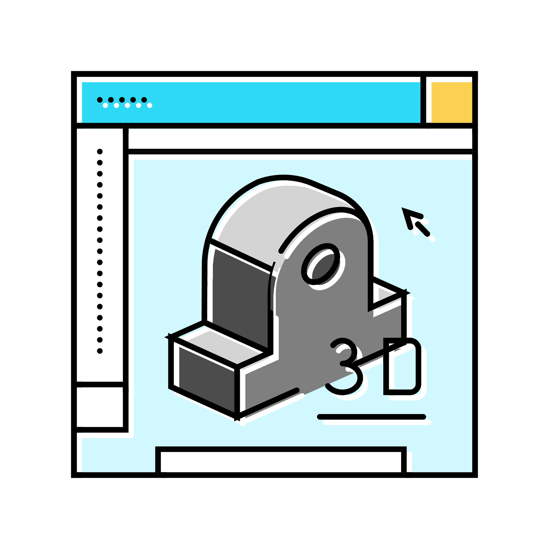 3d Modeling Architectural Drafter Color Icon Vector Illustration