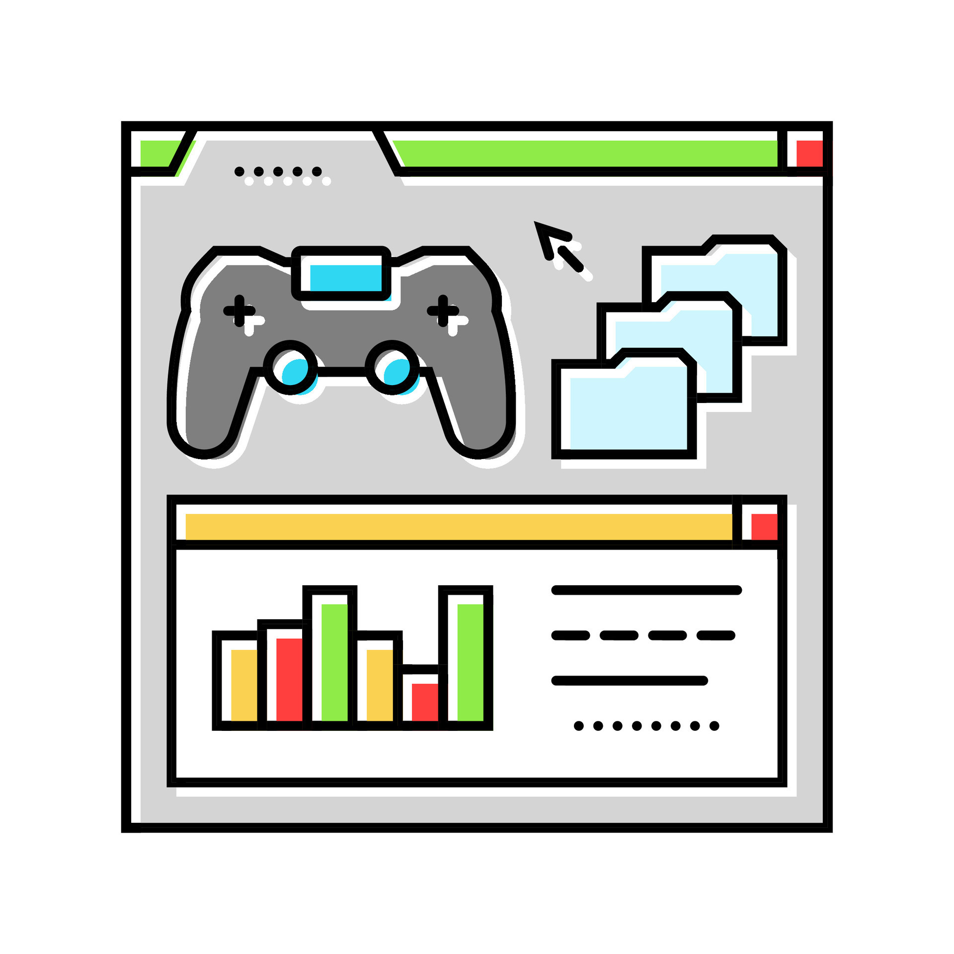 analytics game development color icon vector illustration 35453754 ... analytics game development color icon vector illustration 35453754 ...