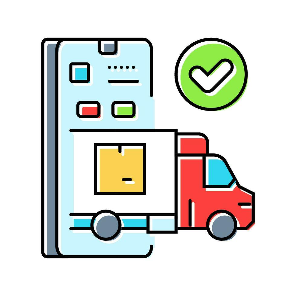Carrier Selection Logistic Manager Color Icon Vector Illustration