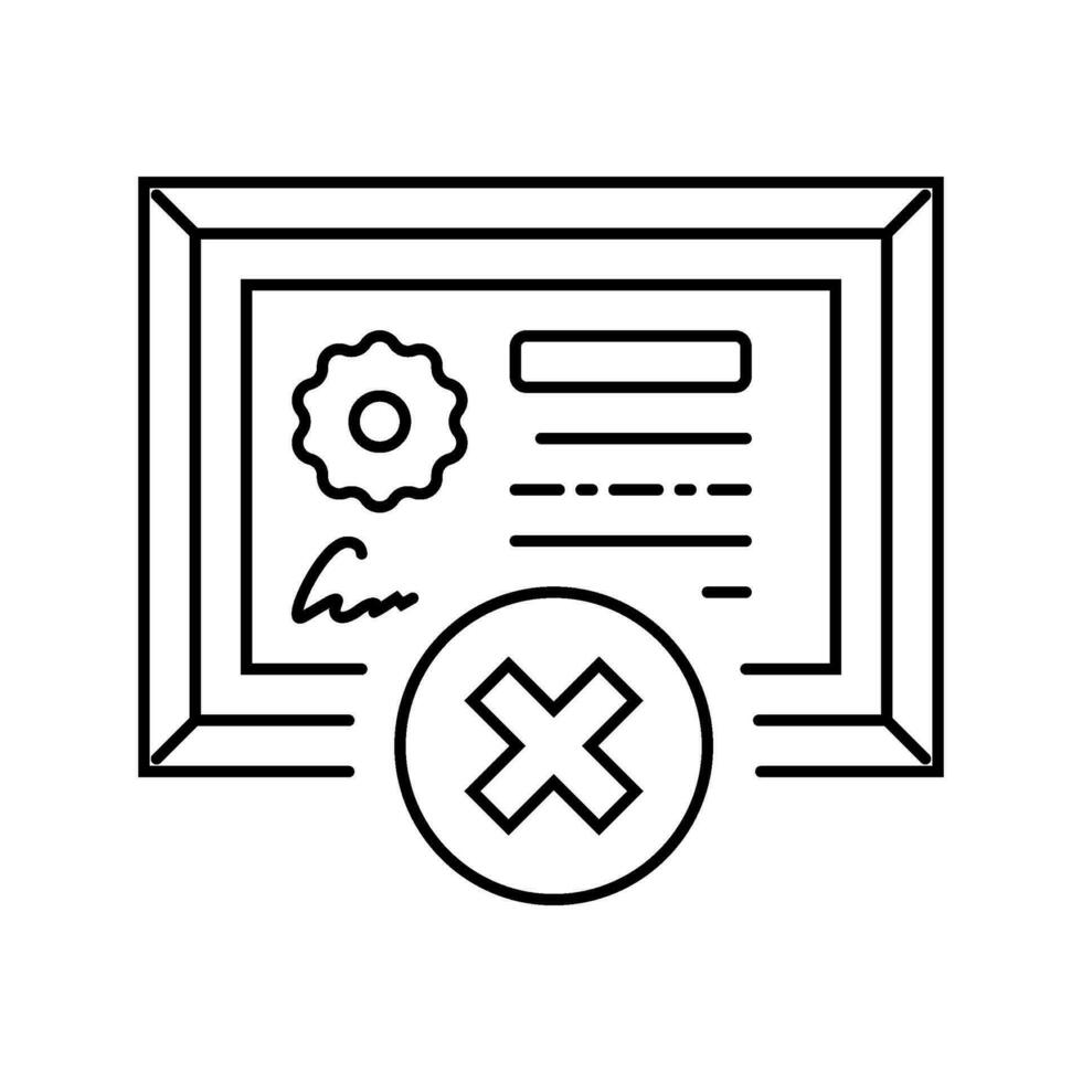 certificate disapprove line icon vector illustration 35454221 Vector ... certificate disapprove line icon vector illustration 35454221 Vector ...