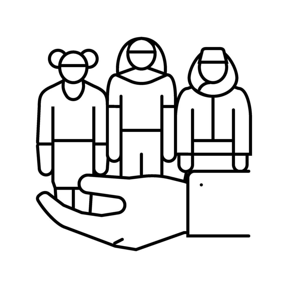 diversity inclusion feminism woman line icon vector illustration ... diversity inclusion feminism woman line icon vector illustration ...