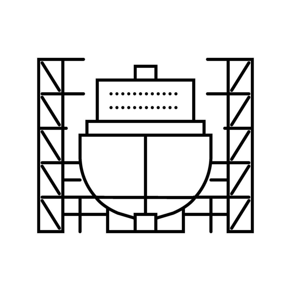 Shipyard Manufacturing Process Line Icon Vector Illustration 35454773