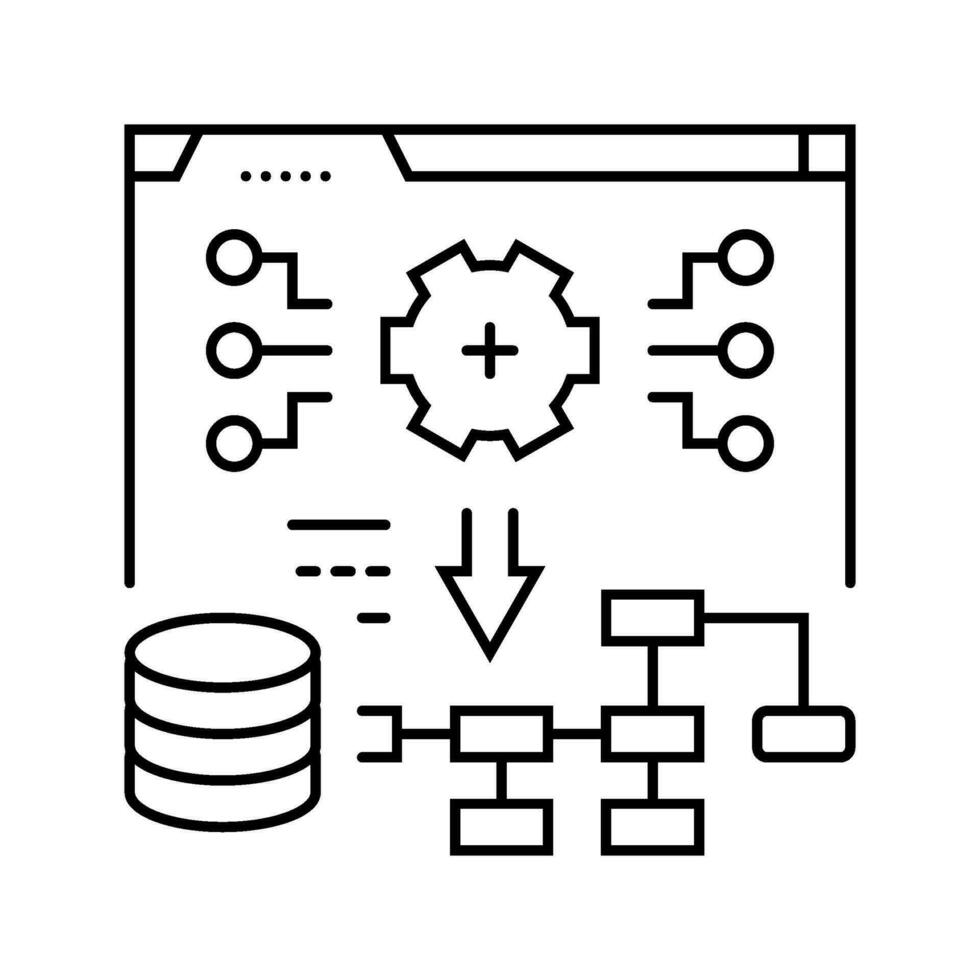 System Deployment Analyst Line Icon Vector Illustration 35455622 Vector