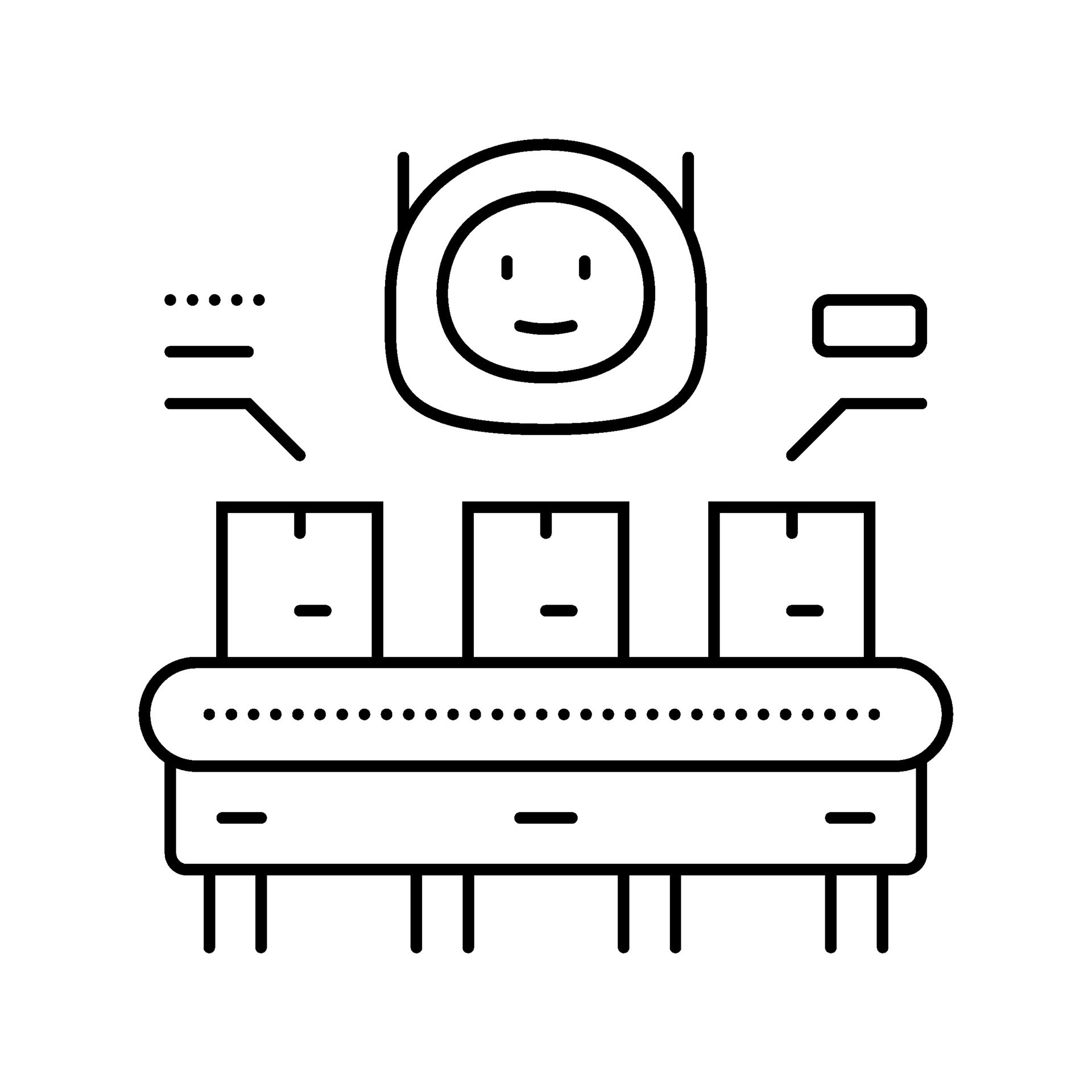 parcel sorting autonomous delivery line icon vector illustration ... parcel sorting autonomous delivery line icon vector illustration ...