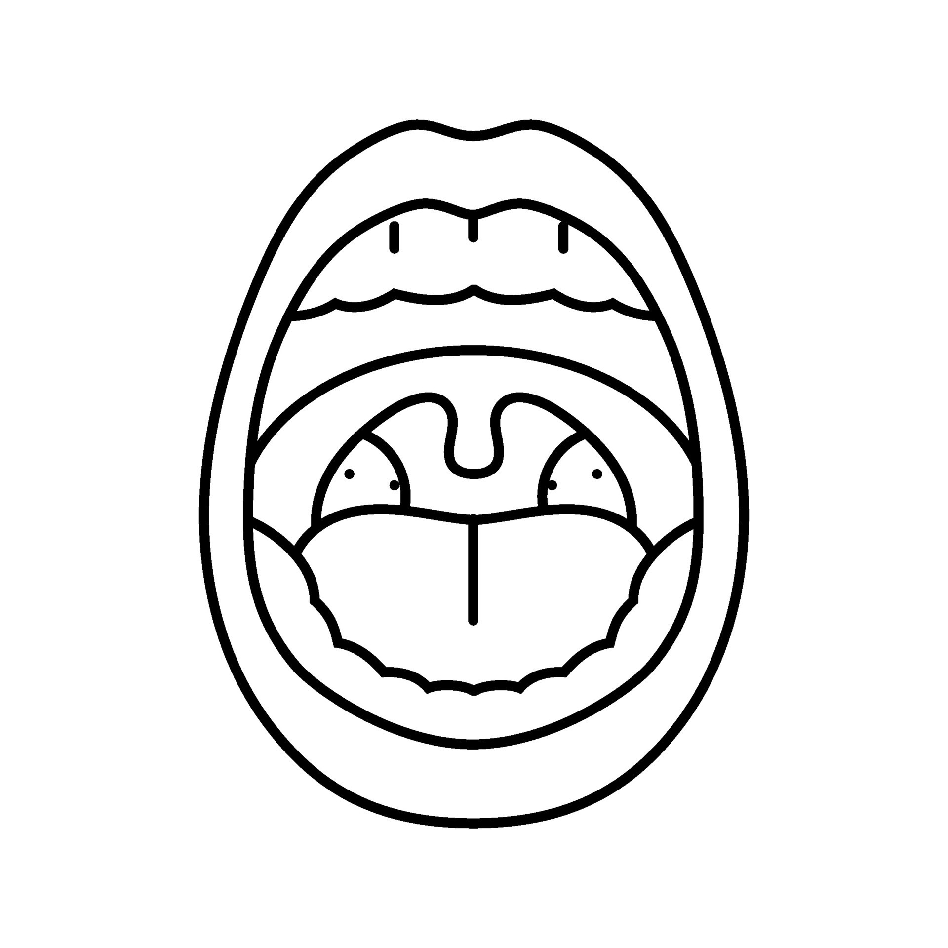 Swollen Tonsils Disease Symptom Line Icon Vector Illustration 35456044 Vector Art At Vecteezy