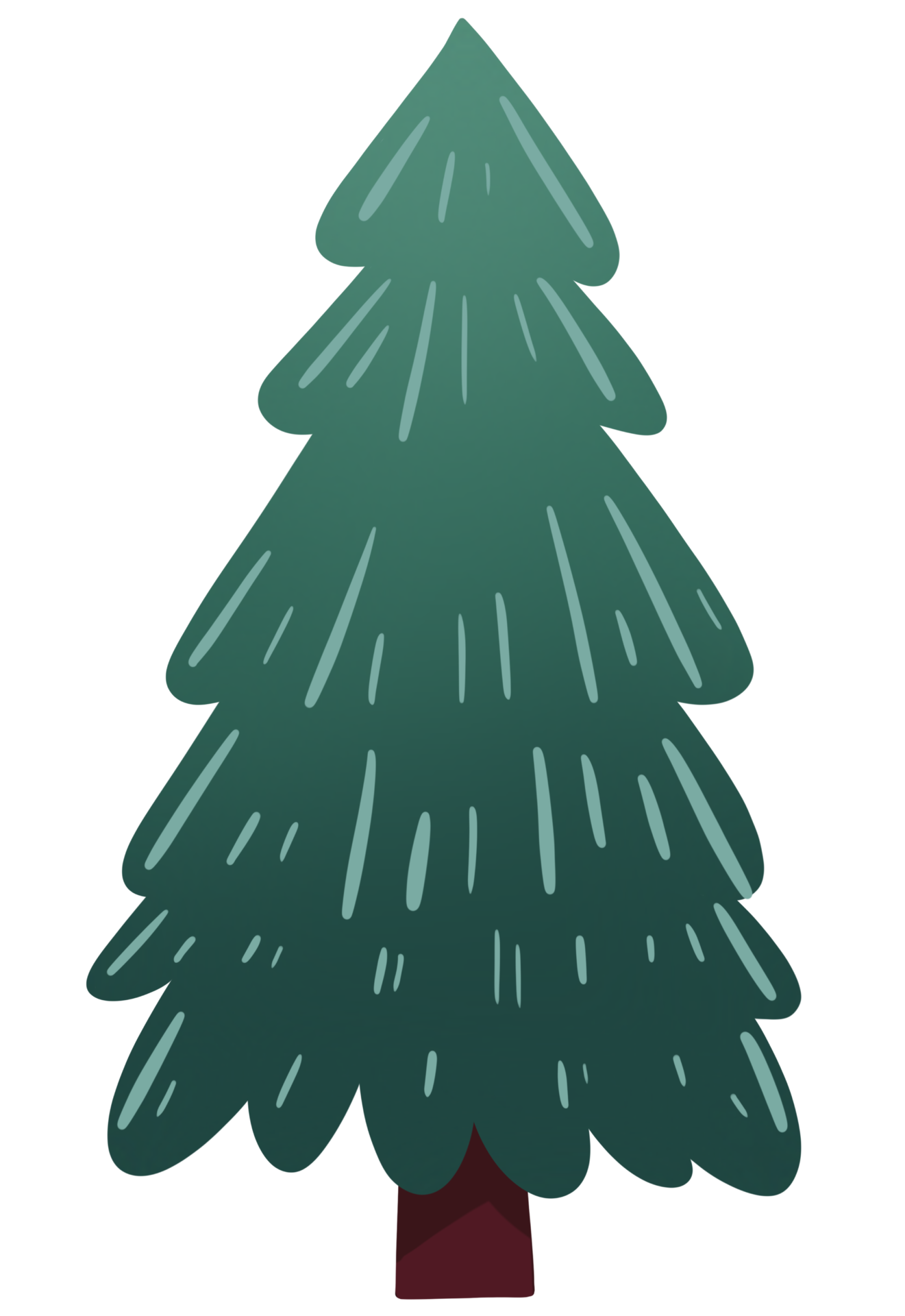 Christmas Tree Hand Drawn Style 35456370 Png