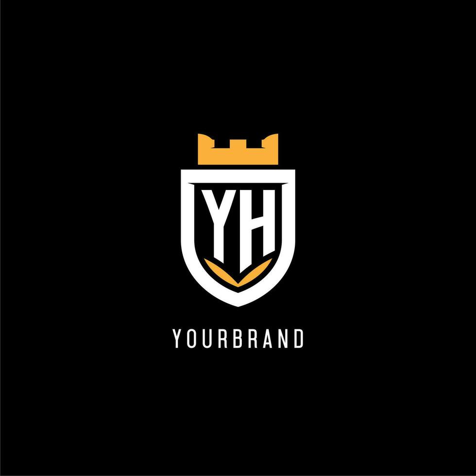 Initial YH logo with shield, esport gaming logo monogram style 35458482 Vector Art at Vecteezy