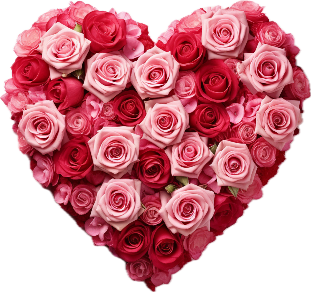 AI generated heart of roses png 35460026 PNG