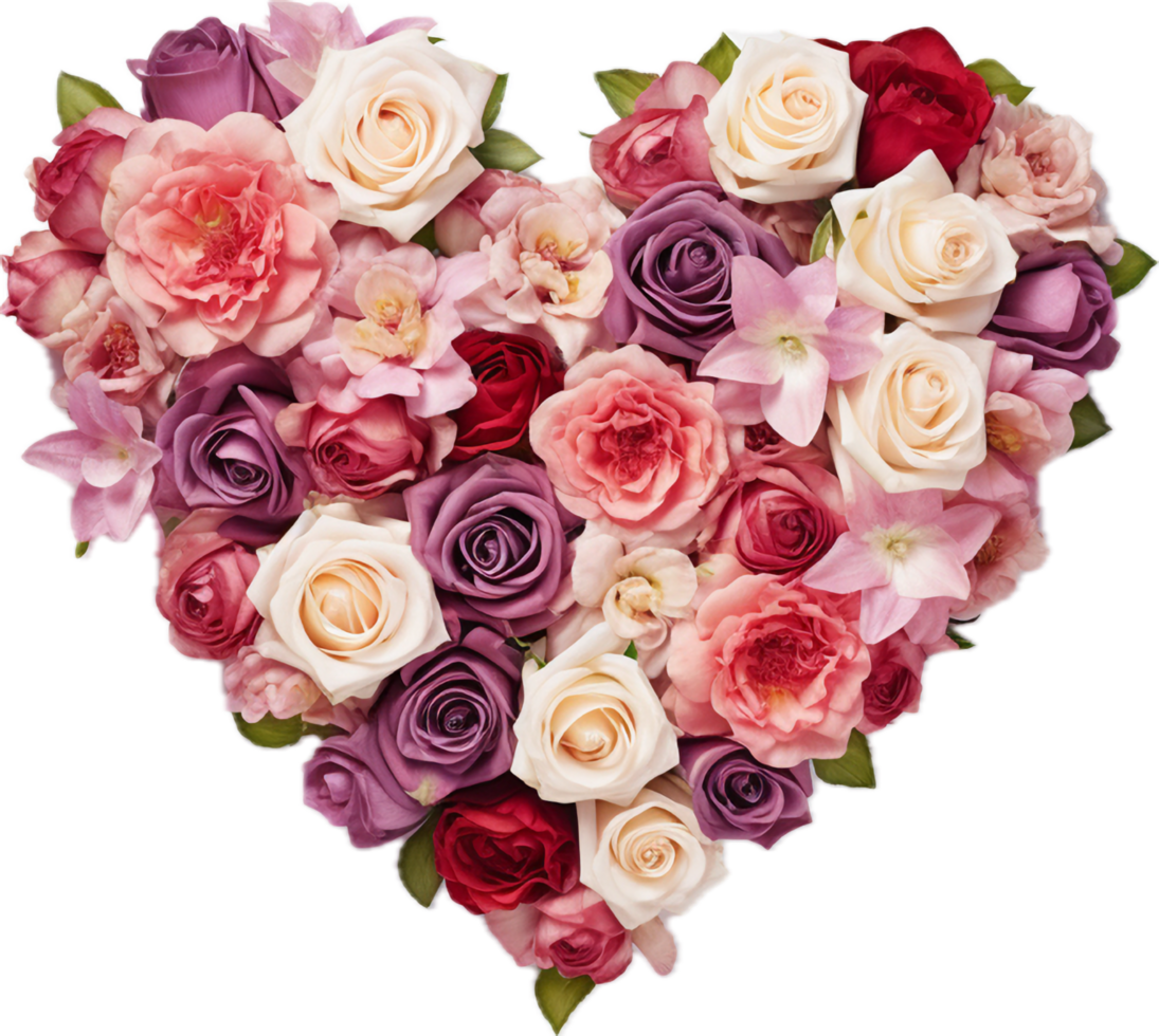AI generated heart of roses png 35460029 PNG