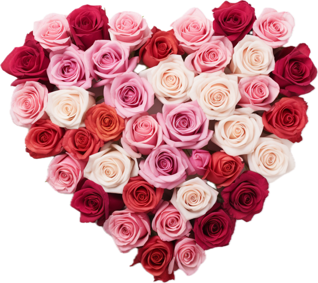 AI generated heart of roses png 35460033 PNG