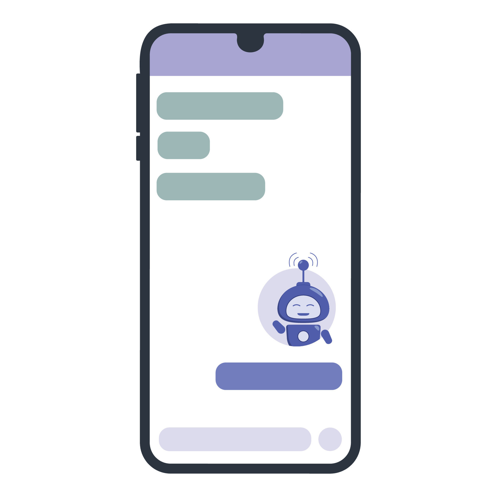 Chatbot Or Messenger Dialog Boxes With Empty Text Fields Flat Design