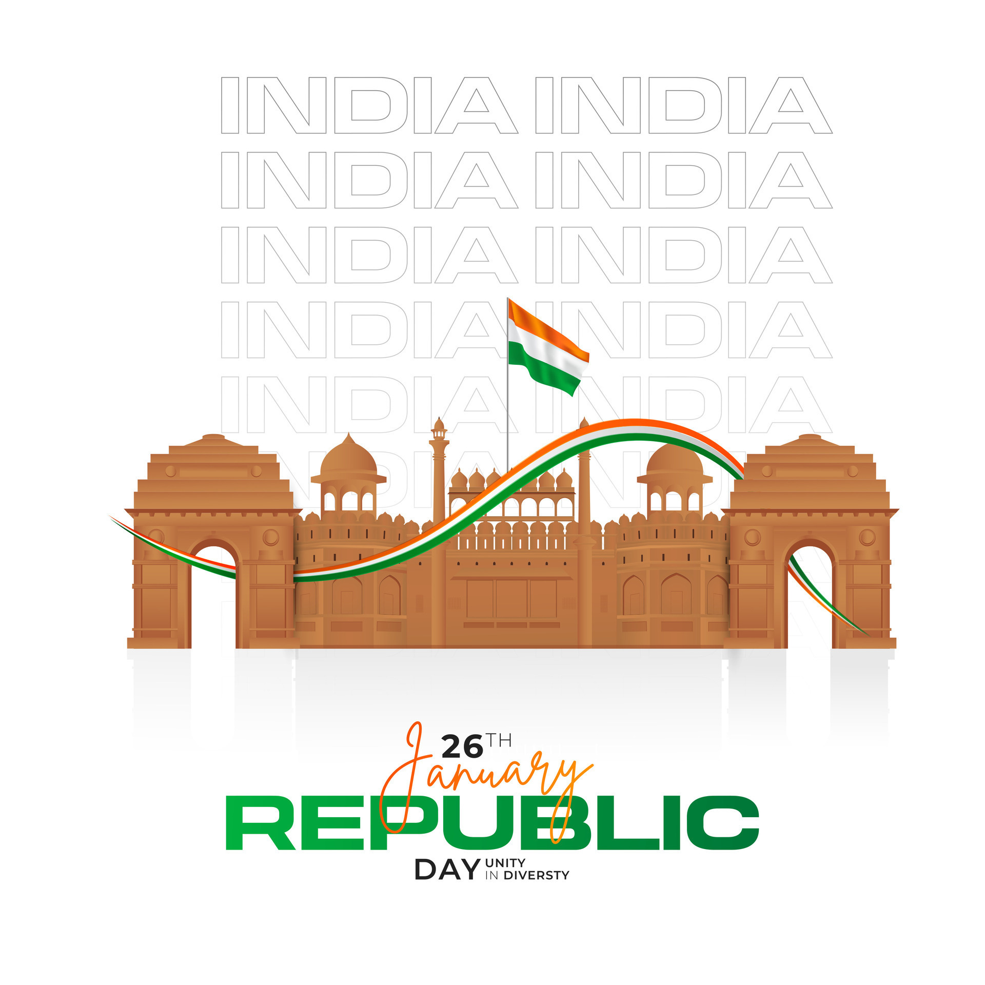 75th Indian Republic Day, 26 January Celebration Social Media Post, Web ...