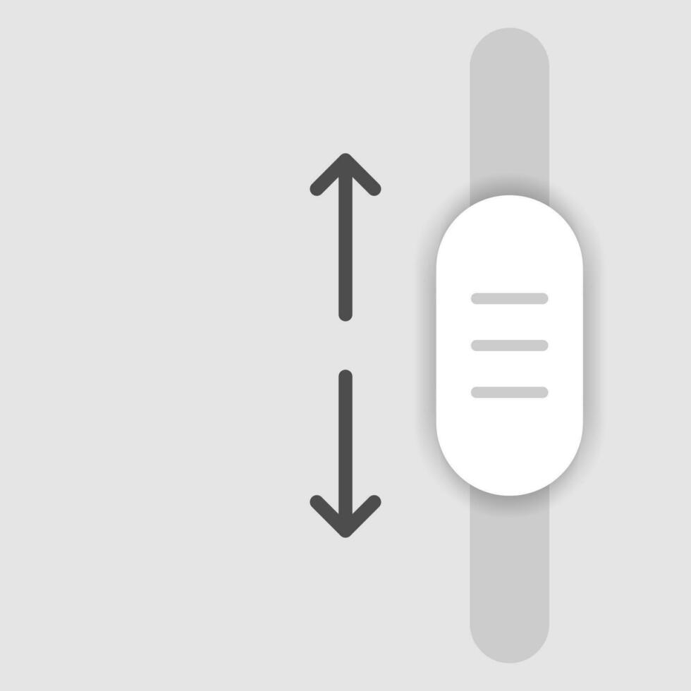 Slide to up or down, vertical slider button concept illustration flat ...