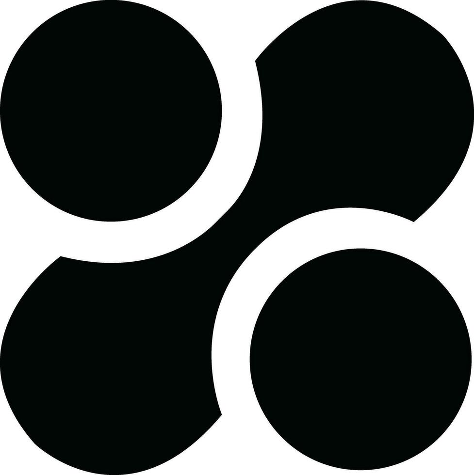 Metaball, connected dots, circles pattern, texture element flat icon black. Abstract point ...
