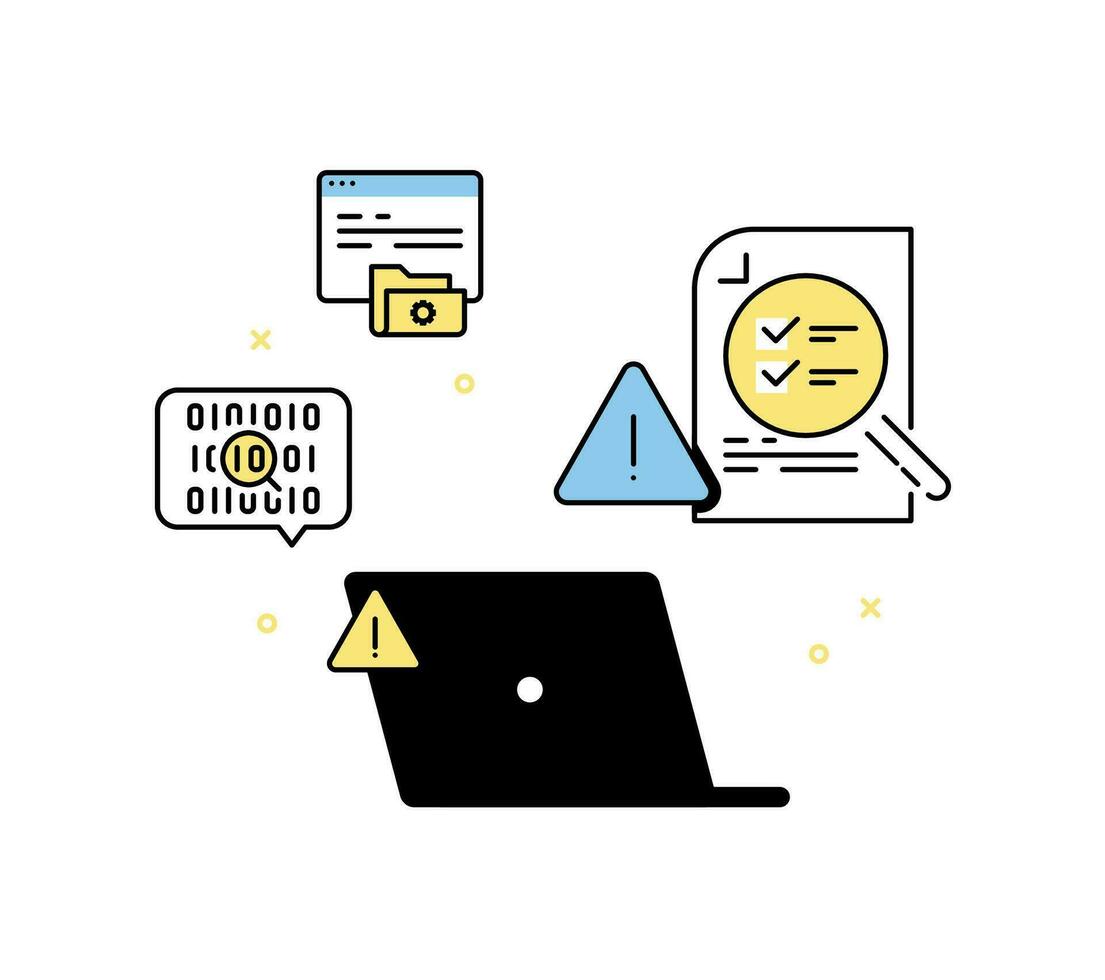 Software Developer And Finding Bugs In Software Programs Connect Computer Languages Vector