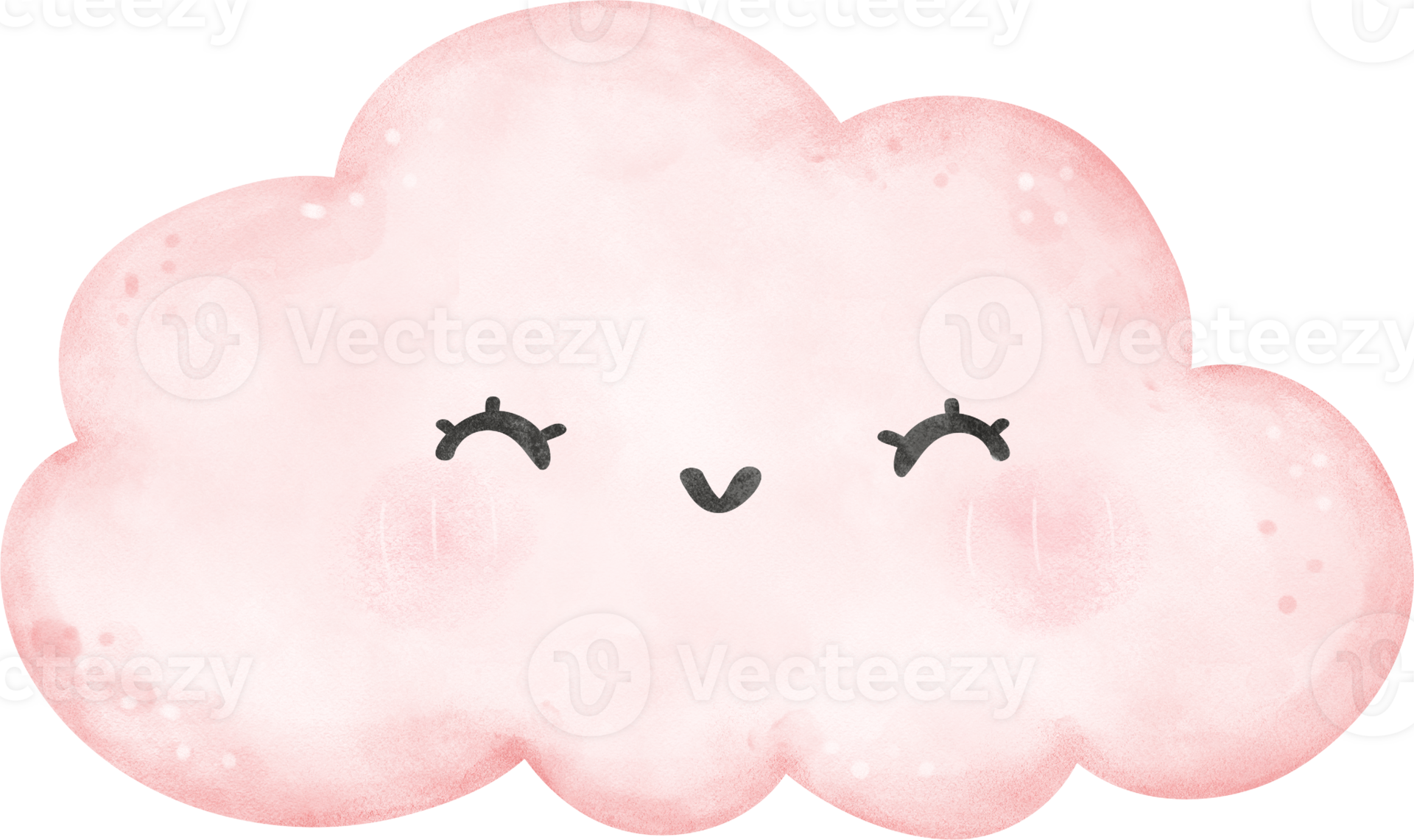 Pink Cloud watercolor illustration 35490171 PNG