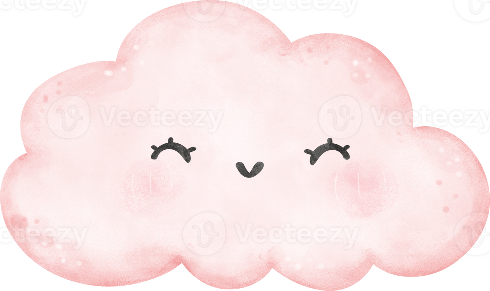 Pink Cloud watercolor illustration 35490171 PNG