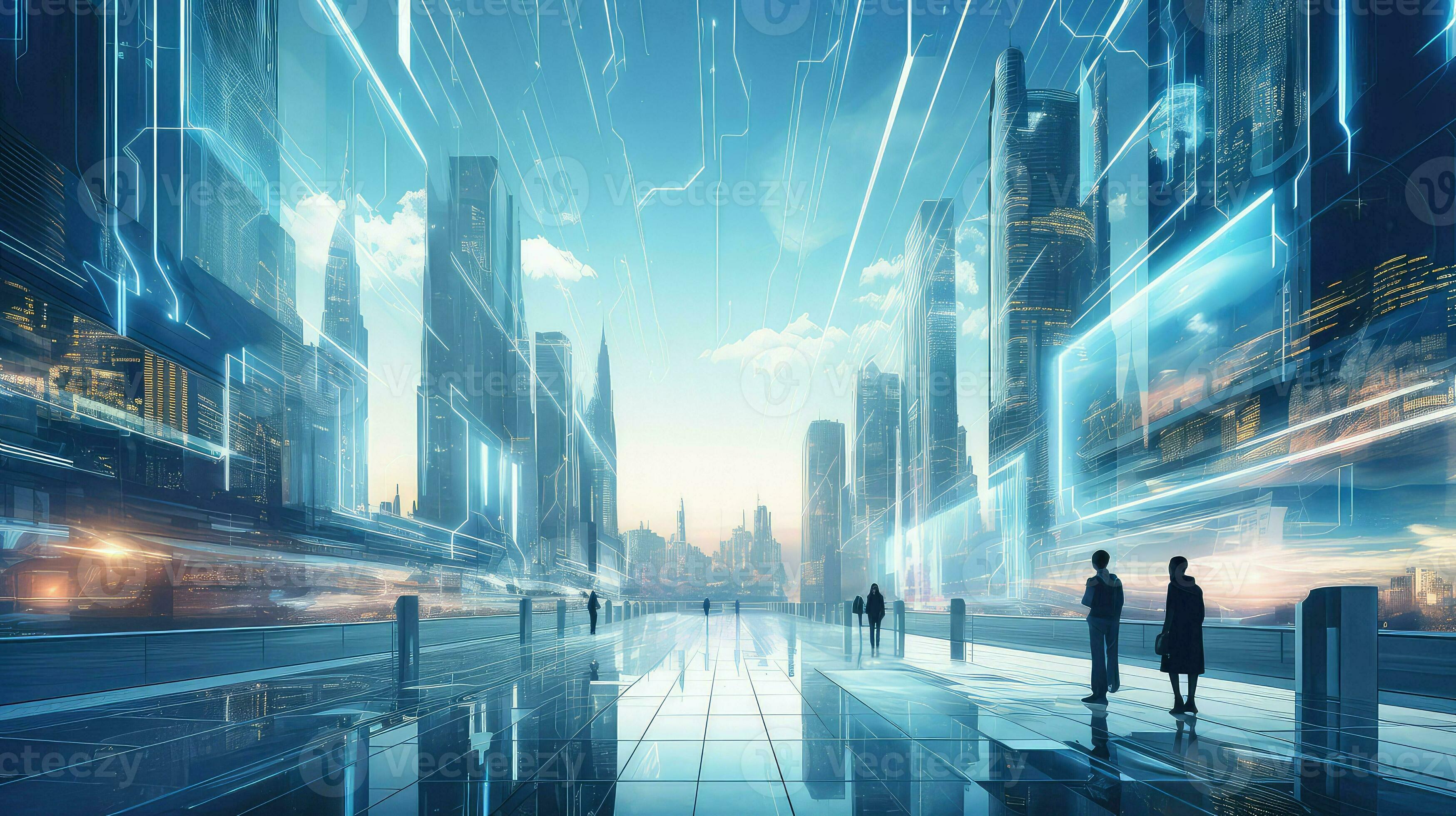 AI generated artificial future digital background 35494667 Stock Photo ...