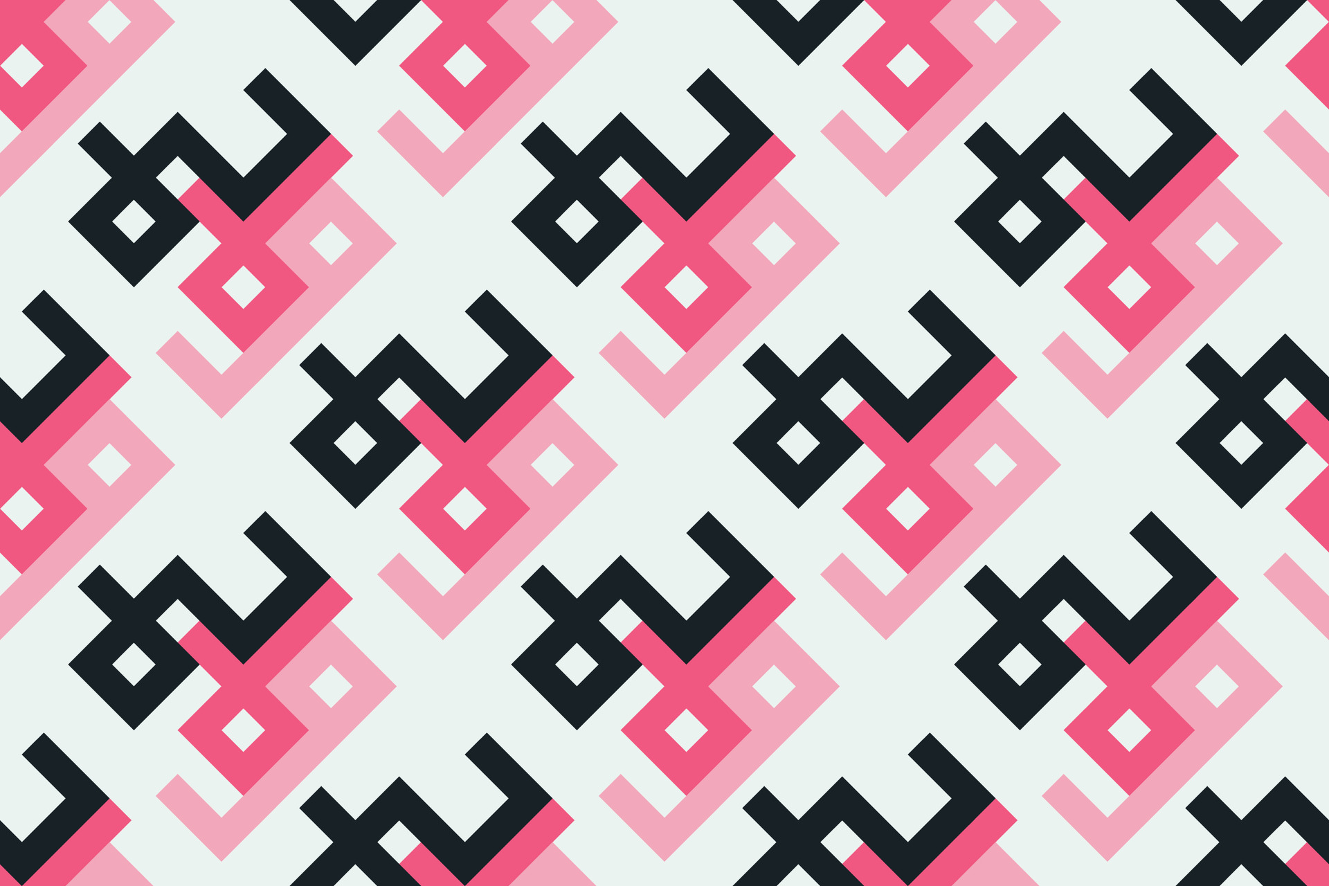 Retro black and pink geometric pattern background, vector abstract square lines art. Trendy ...