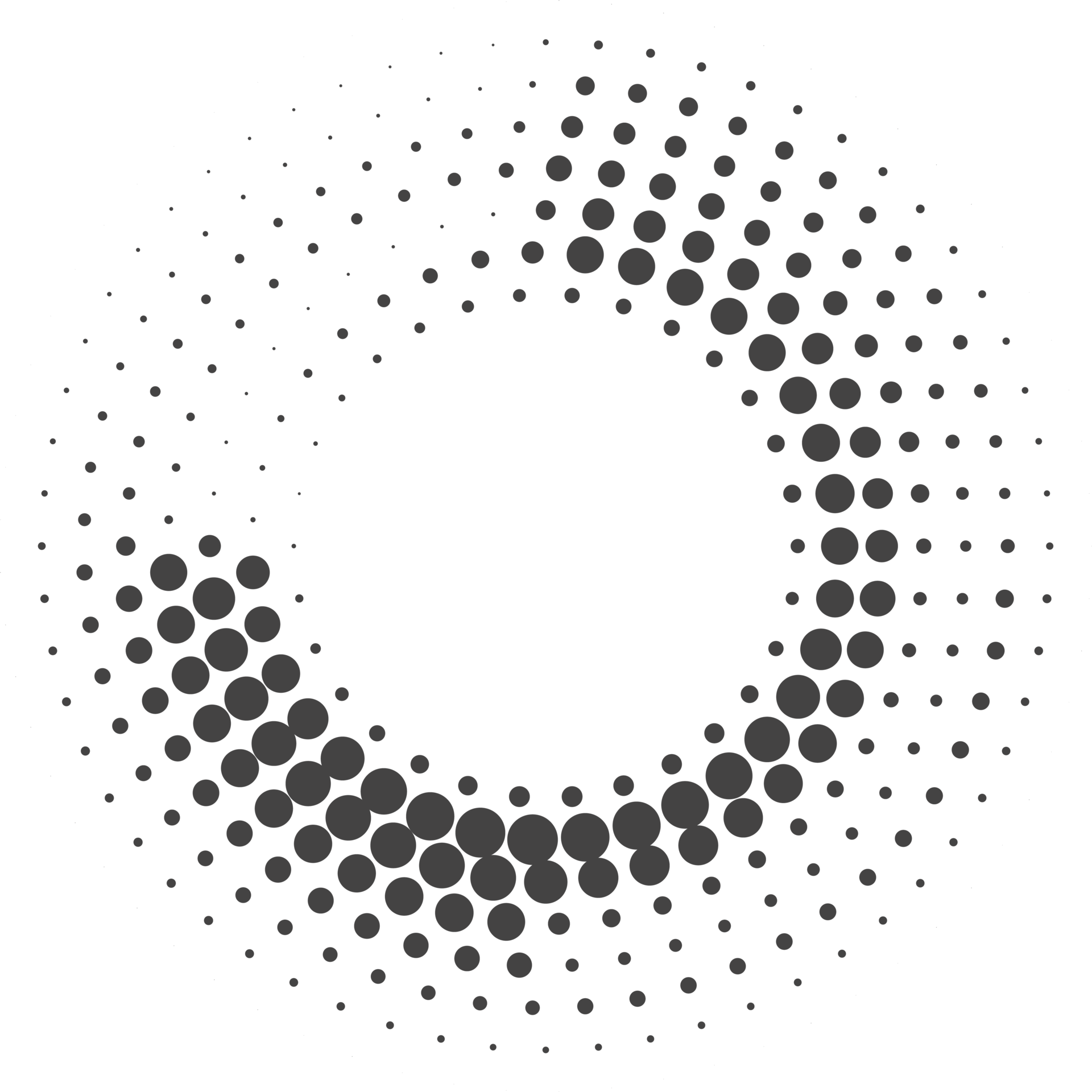 Dotted Circle Pattern Abstract Halftone Round Frame With Random Gradient Gradation Grunge