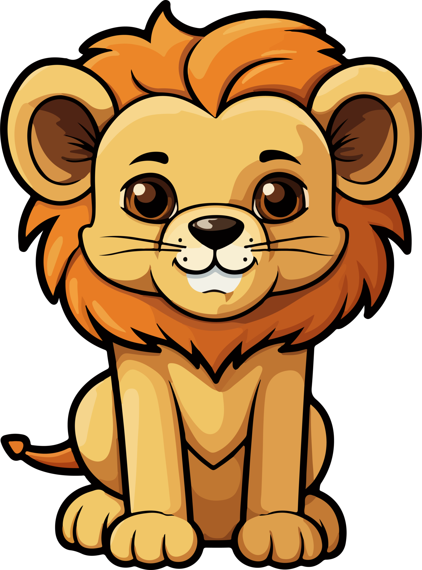 AI generated Cute lion clipart design illustration 35511483 PNG