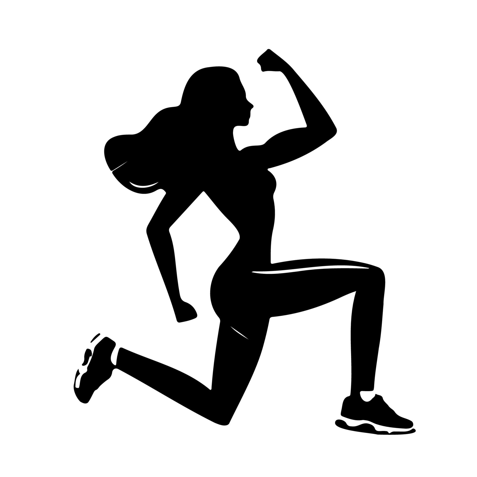 Running woman, abstract vector silhouette. 35519108 Vector Art at Vecteezy