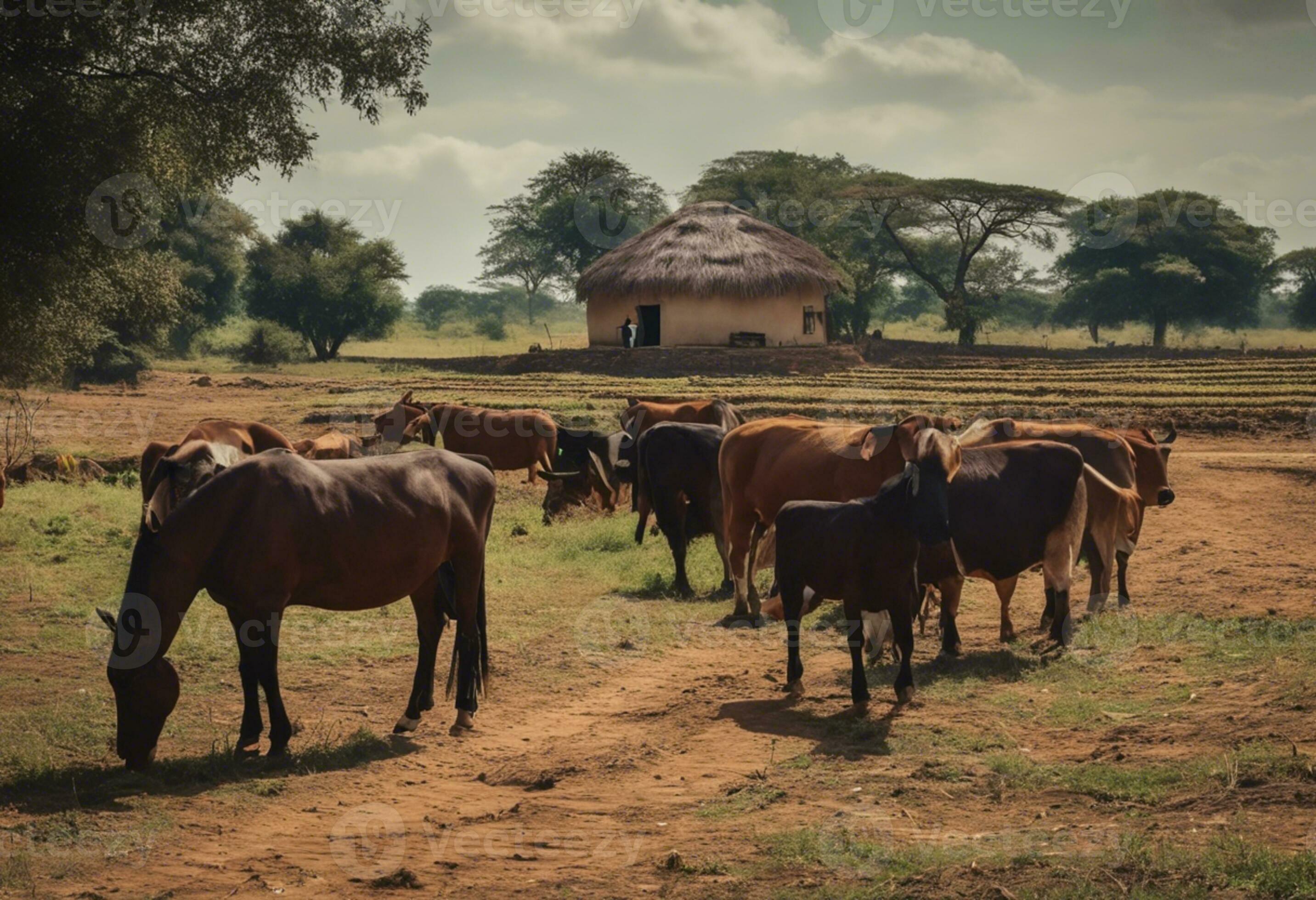 AI generated Soulful Serenity A Glimpse into African Rural Splendor 35521891 Stock Photo at Vecteezy