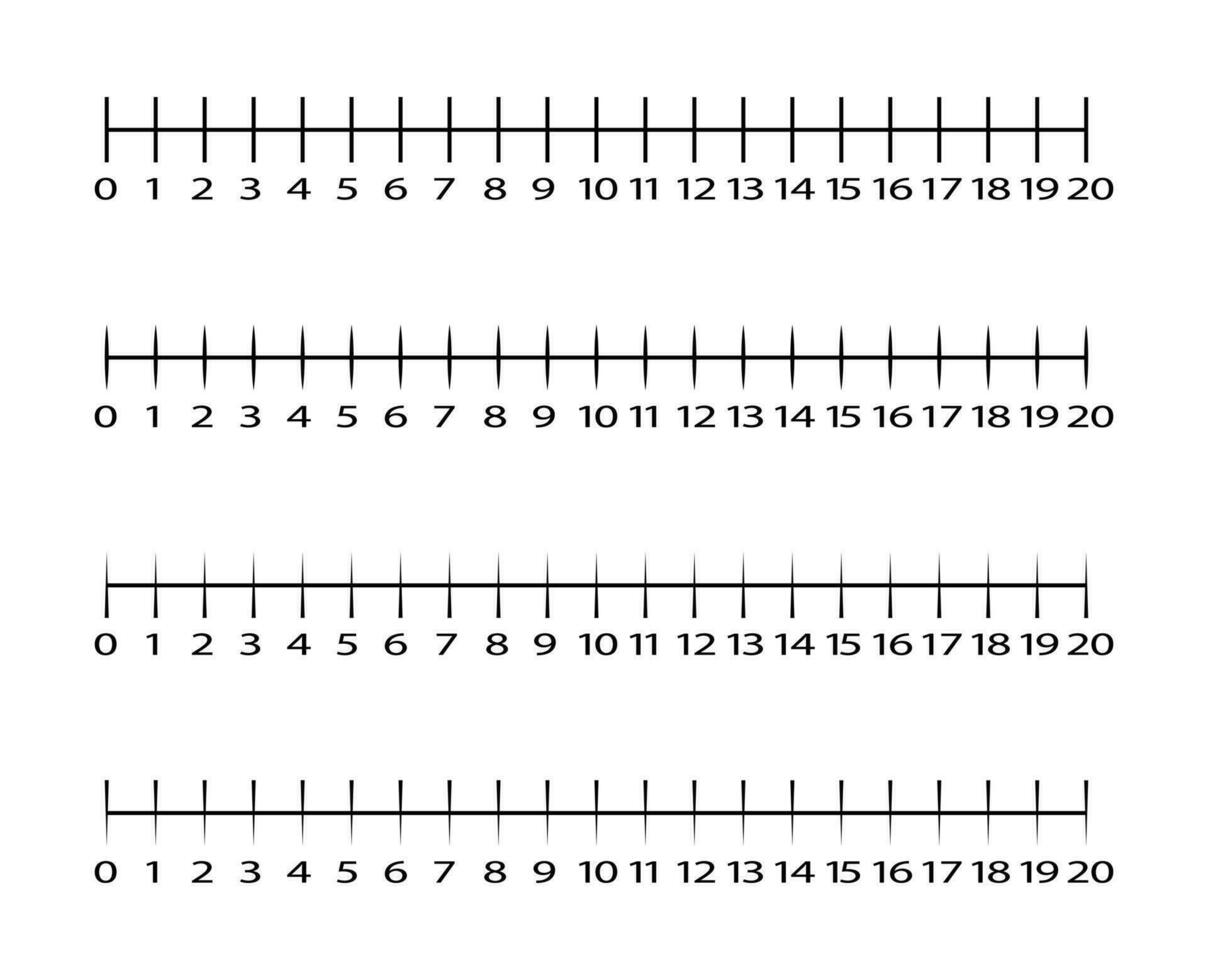 Representing Integers On A Number Line Vector 35525923 Vector Art At