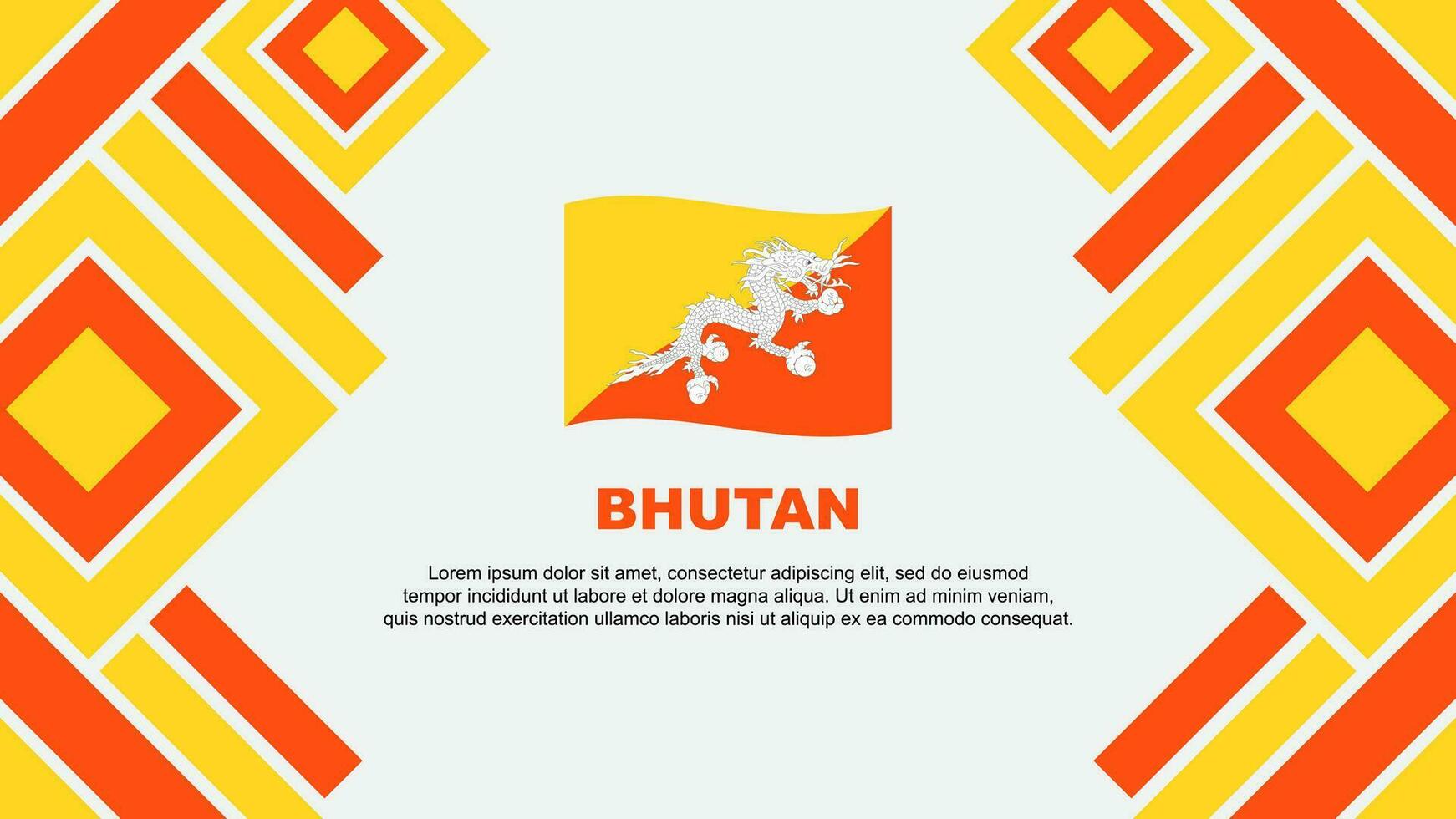 Bhutan Flag Abstract Background Design Template. Bhutan Independence ...