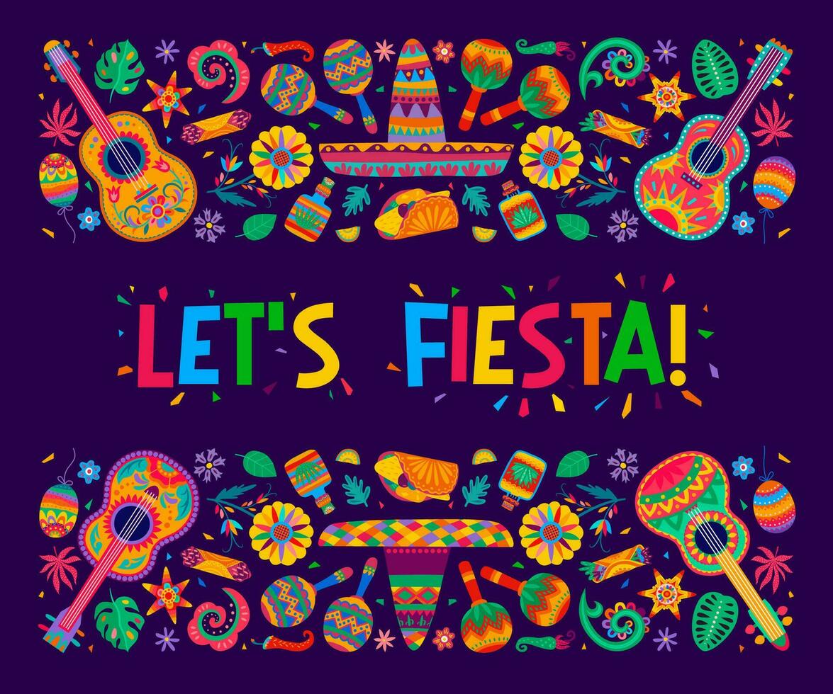 Mexican Fiesta Party Banner Sombrero Ornament 35528352 Vector Art At