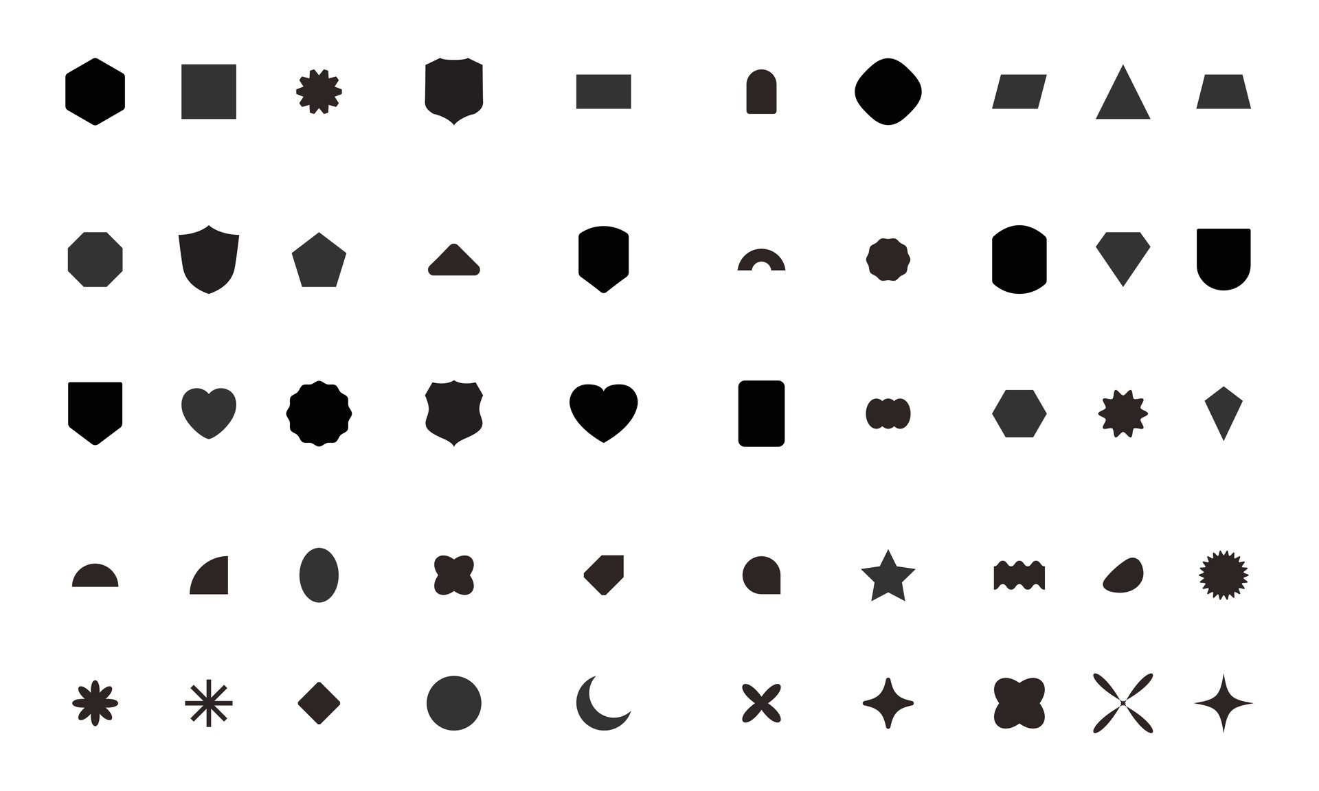 50 Basic Shape Vector Collection. 35529769 Vector Art at Vecteezy