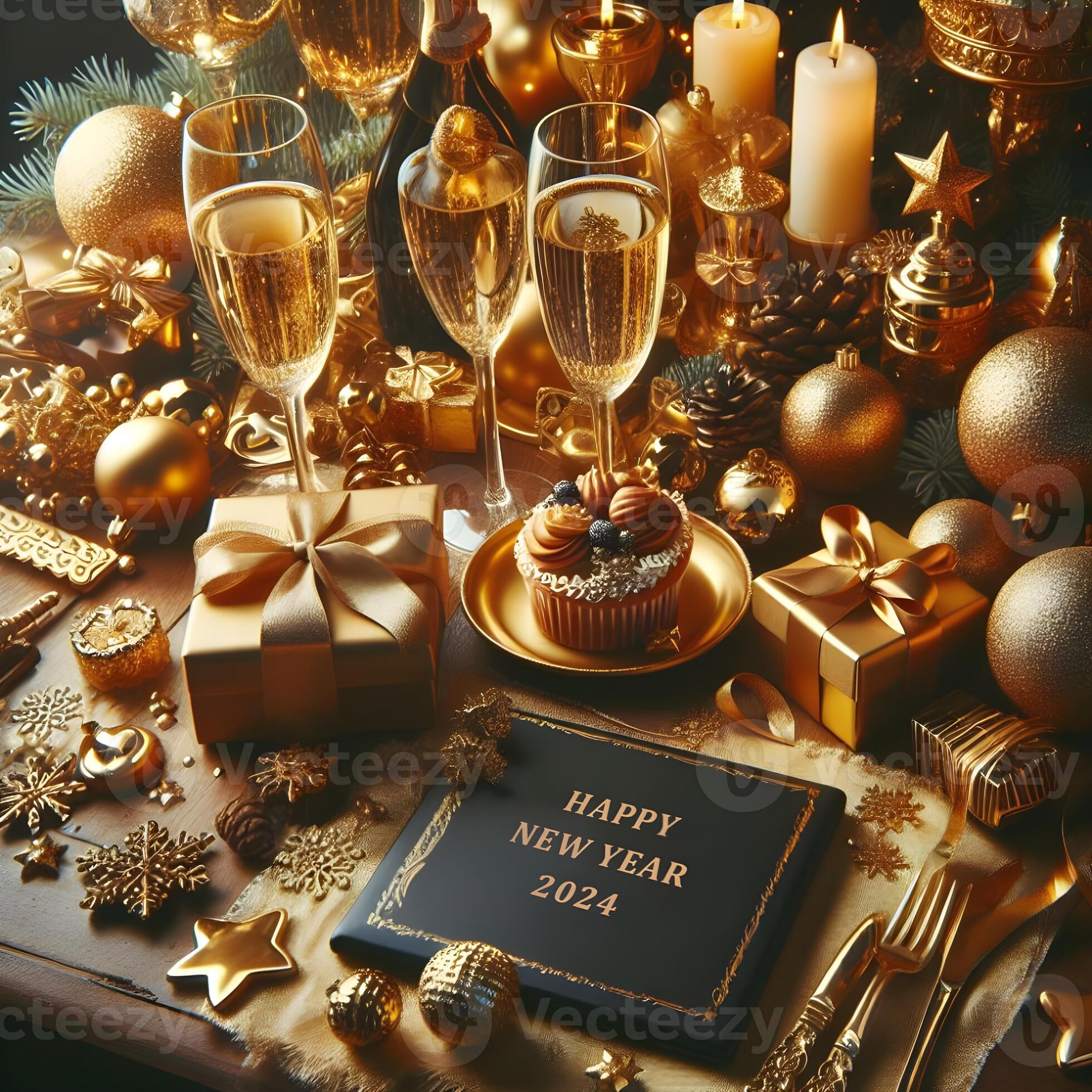 AI generated Happy New Year Party Celebration background, new year ... AI generated Happy New Year Party Celebration background, new year ...