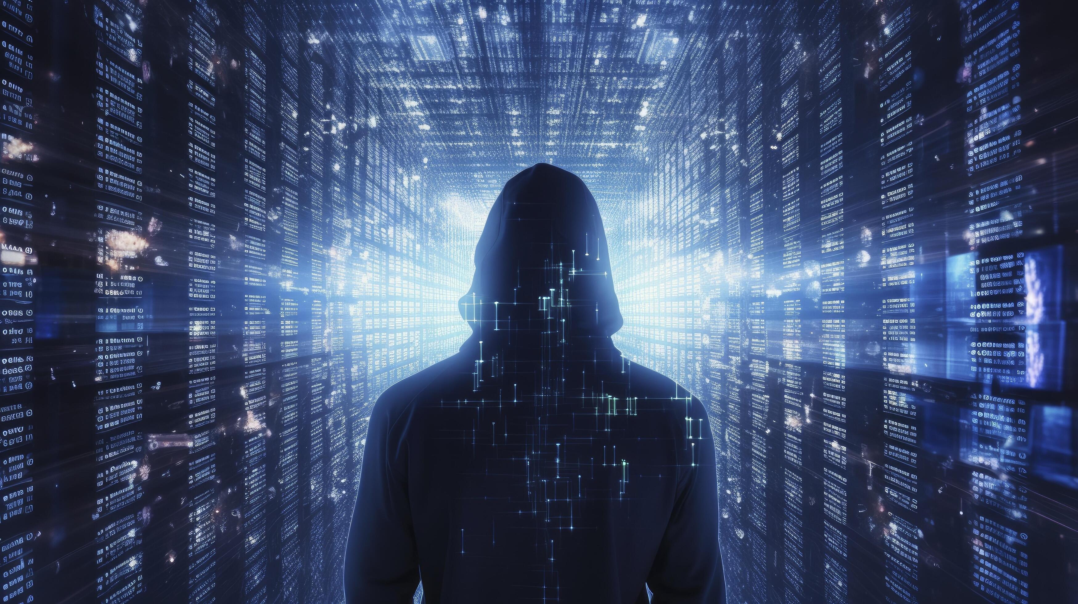 AI generated Unveiling the Anonymous Hacker. Digital Intrigue ...