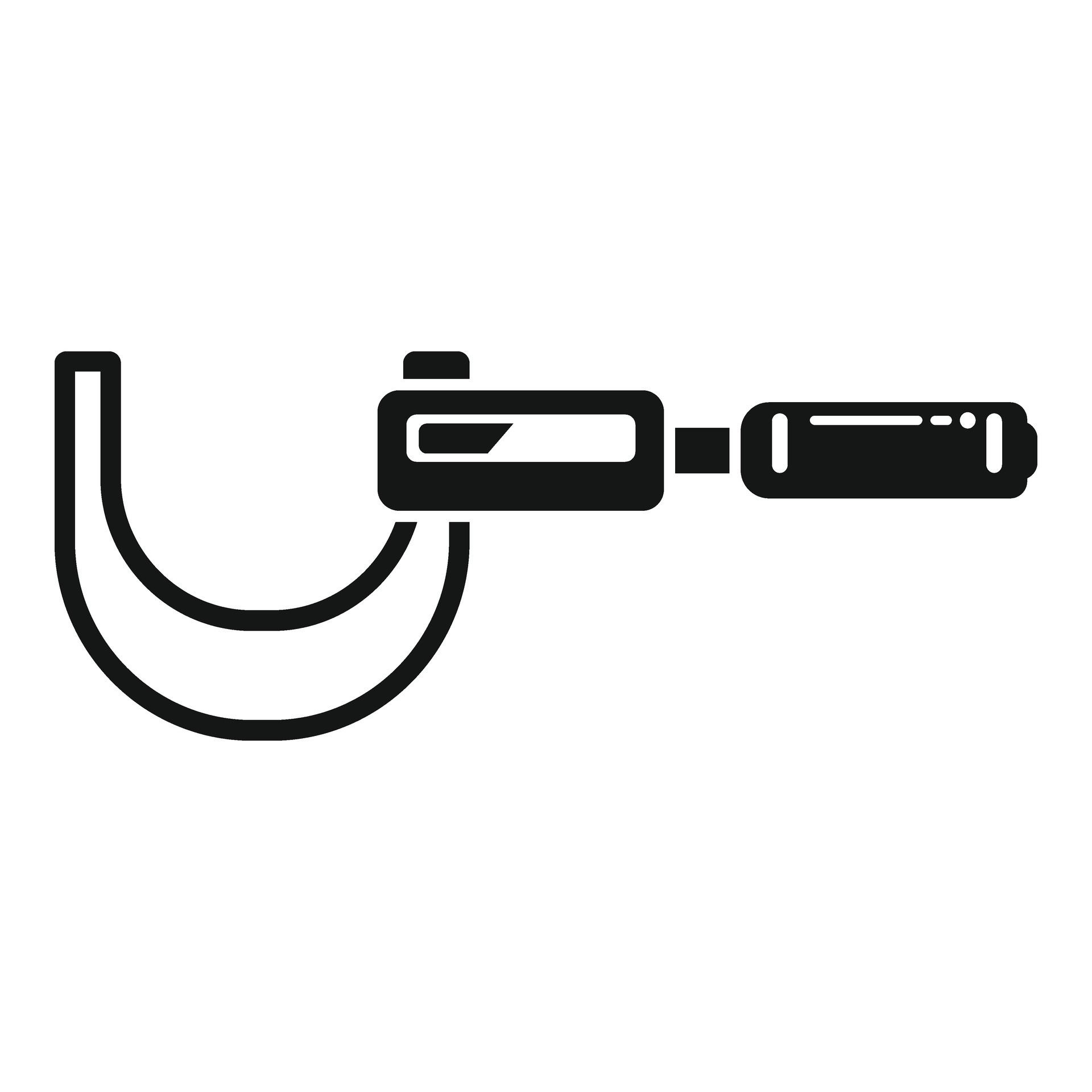Digital micrometer icon simple vector. Scale object 35532969 Vector Art ...