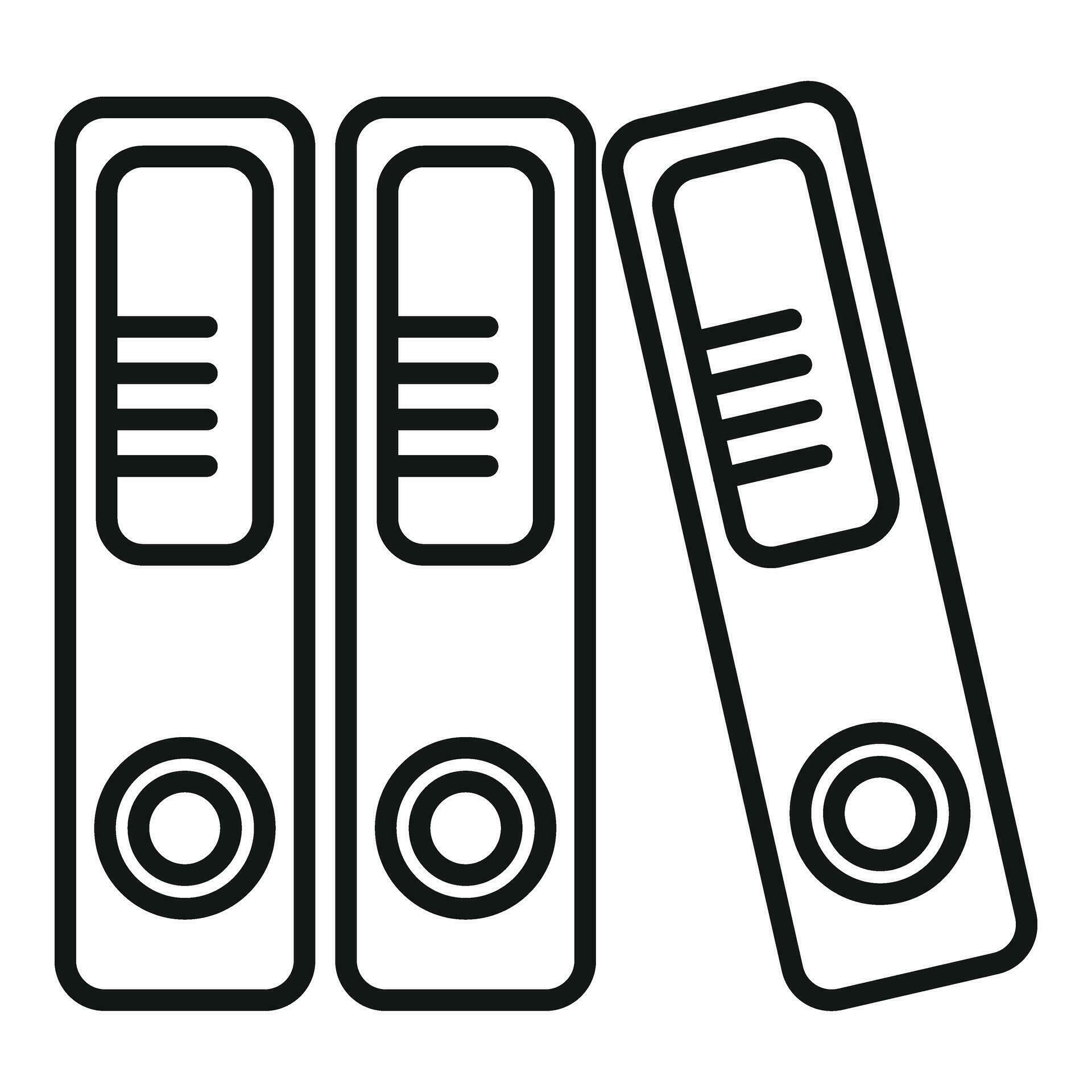 Folder stack icon outline vector. Balance folder 35533310 Vector Art at ...