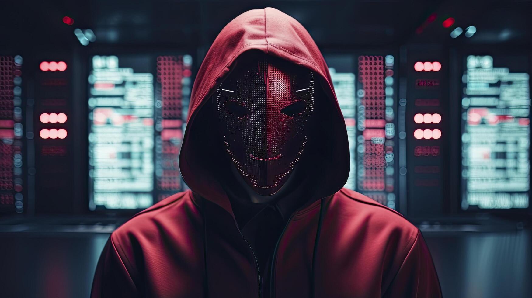 Ai Generated Binary Intrigue Anonymous Robotic Hacker Concept Of Hacking Ai Generated