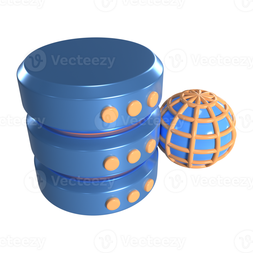 Database 3D Illustration Icon 35535921 PNG