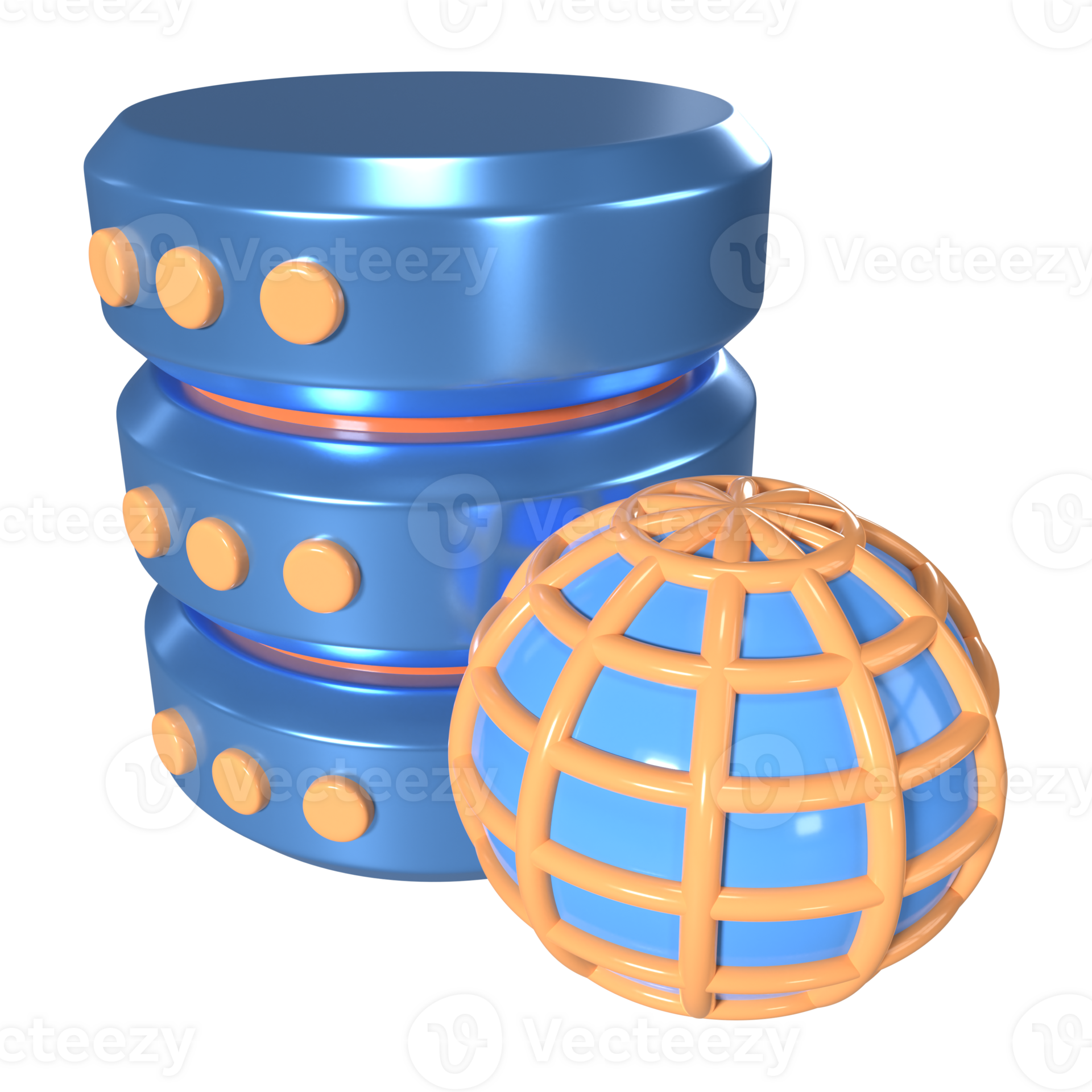 Database 3D Illustration Icon 35535942 PNG