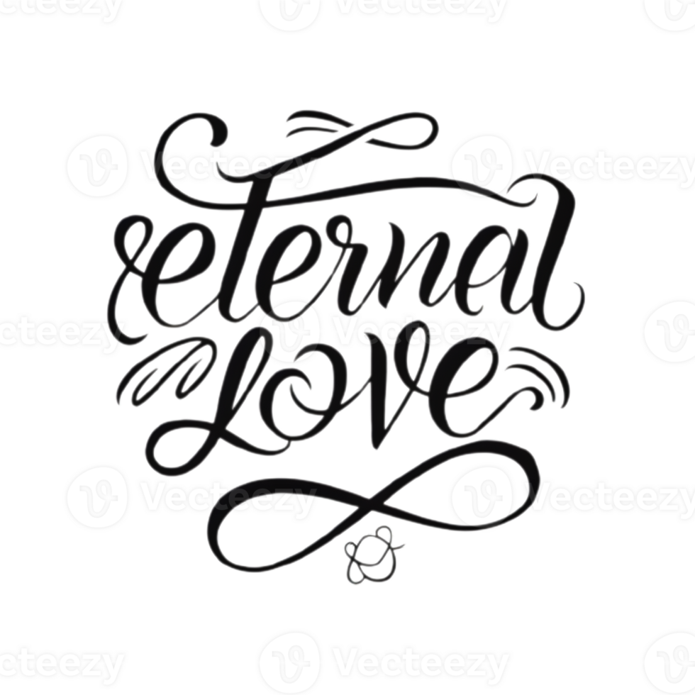 Ai Generated Eternal Love Calligraphy Lettering Faith Logo Design 35536445 Png