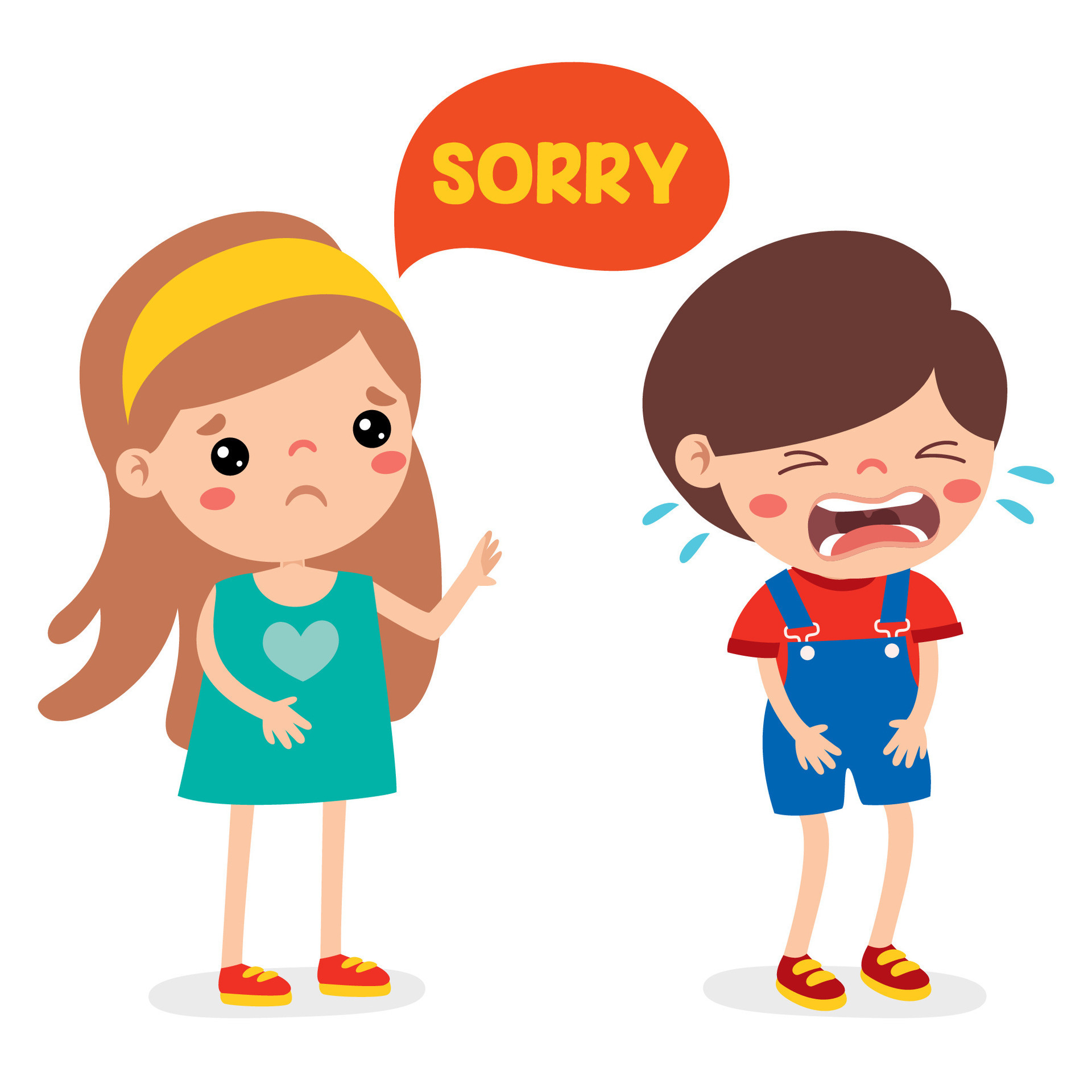 Cartoon Little Kid Saying Sorry 35538649 Vector Art at Vecteezy
