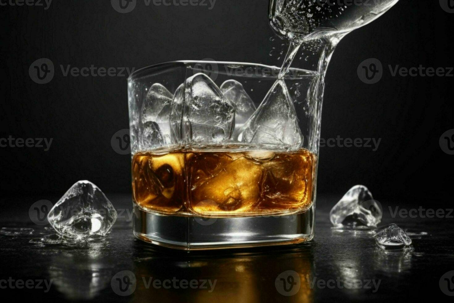 AI generated whiskey splash with ice cubes. Pro Photo 35539148 Stock Photo at Vecteezy