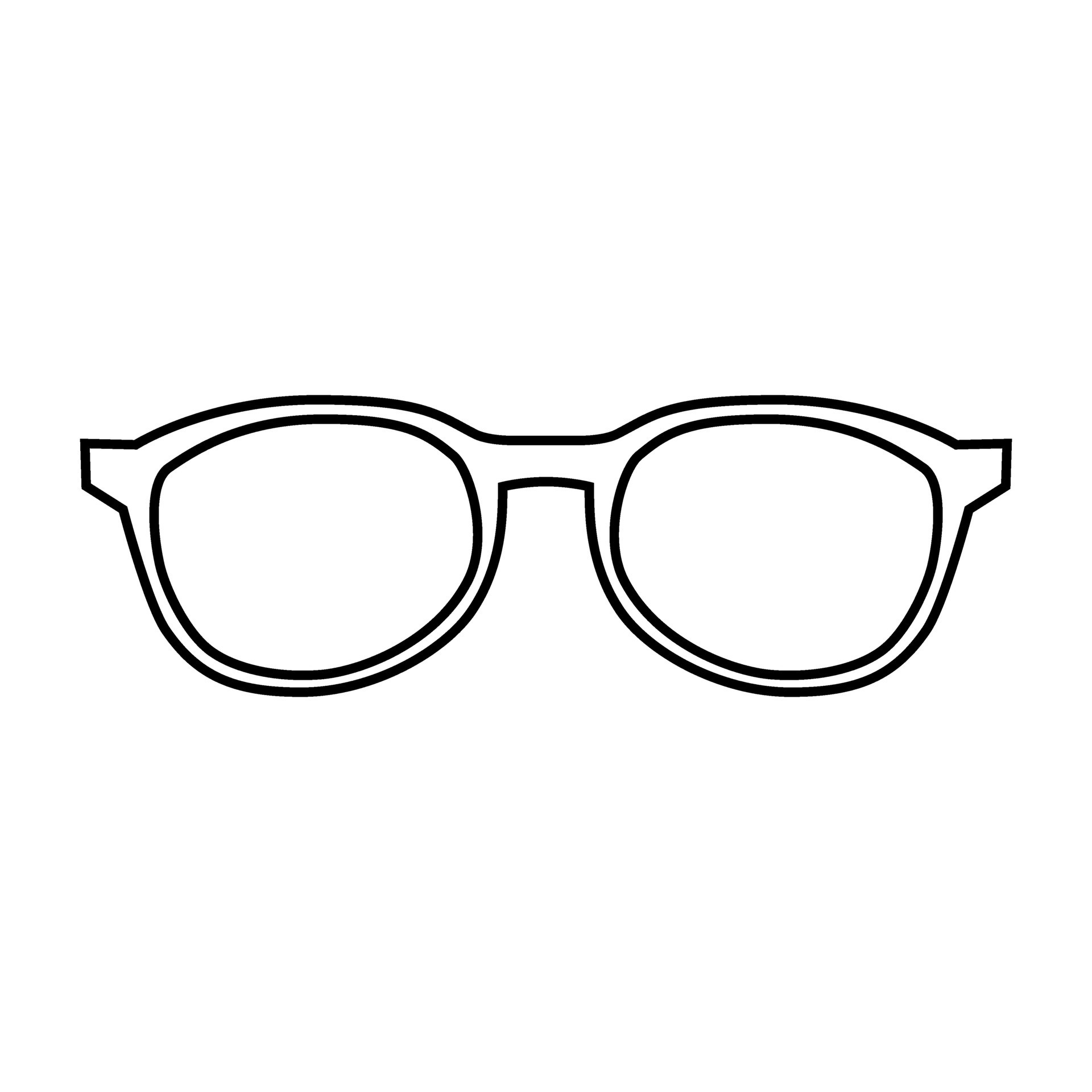 Glasses Icon Vector Sunglasses Illustration Sign Blindness Symbol Or
