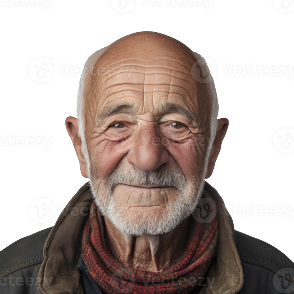 Ai Generated A Happy Older Man Smiling For The Camera Isolated 35544864 Png