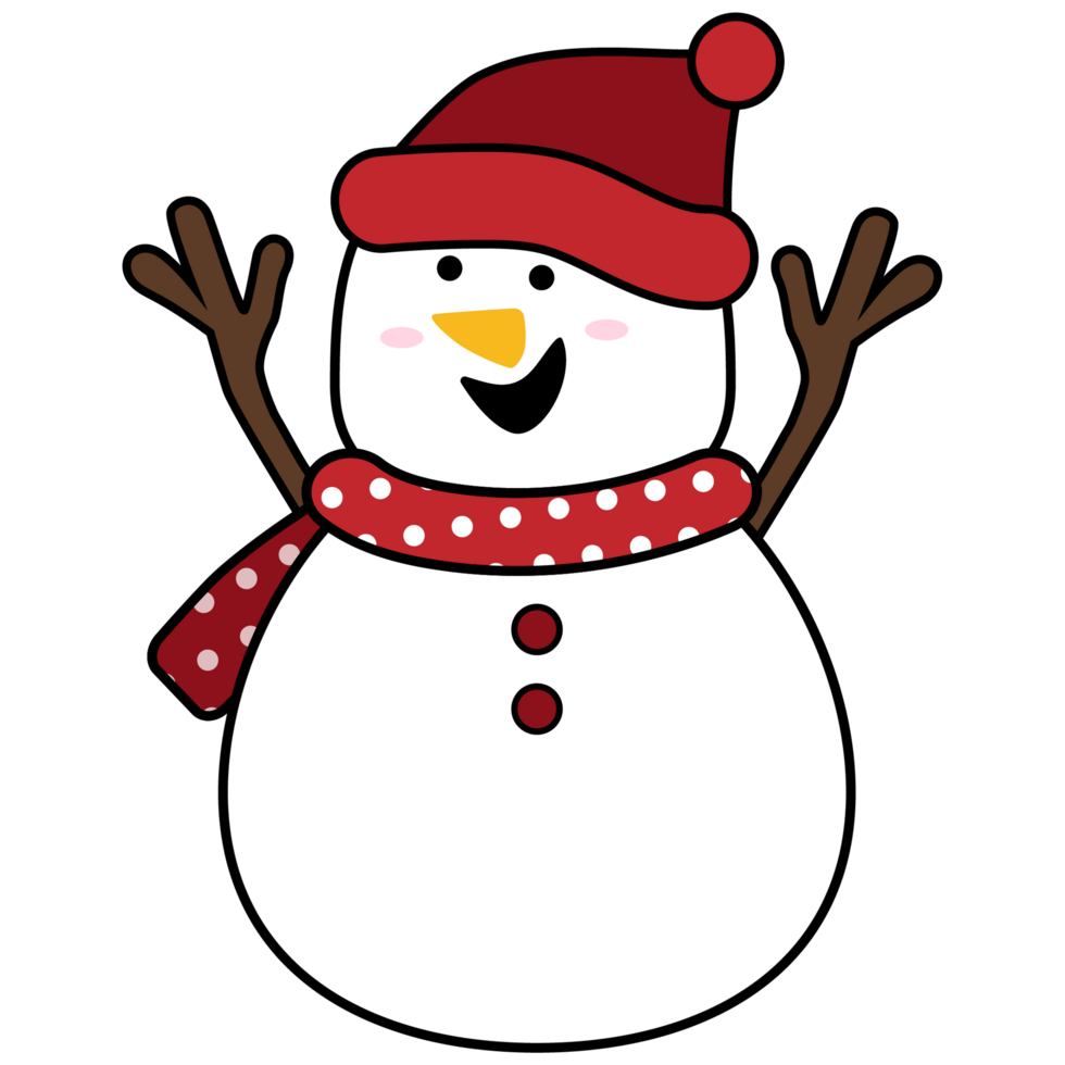 Christmas Cute Snowman Clipart 35545109 PNG
